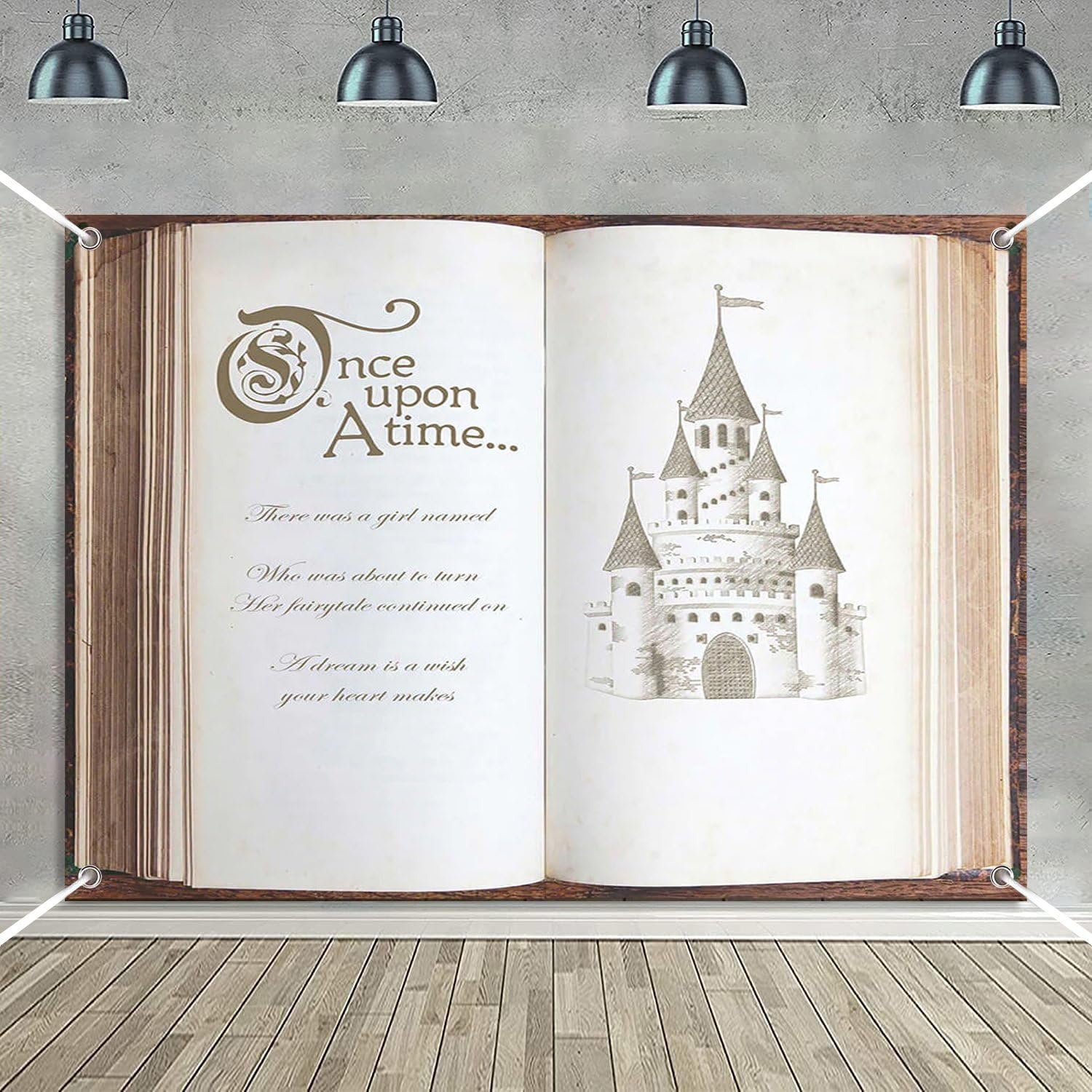 Amazon.com : TTshouse Story Book Backdrop for Wedding Decor Once Upon a ...