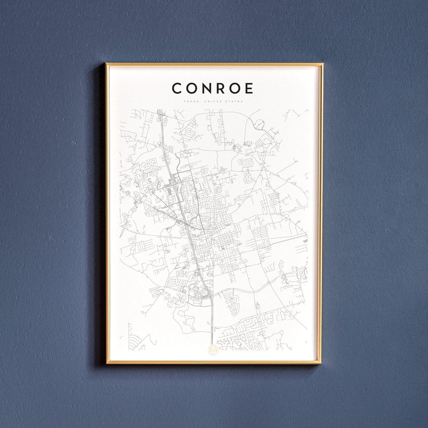 Amazon.com: Conroe, Texas, Conroe Map Poster, Conroe City Line Poster ...