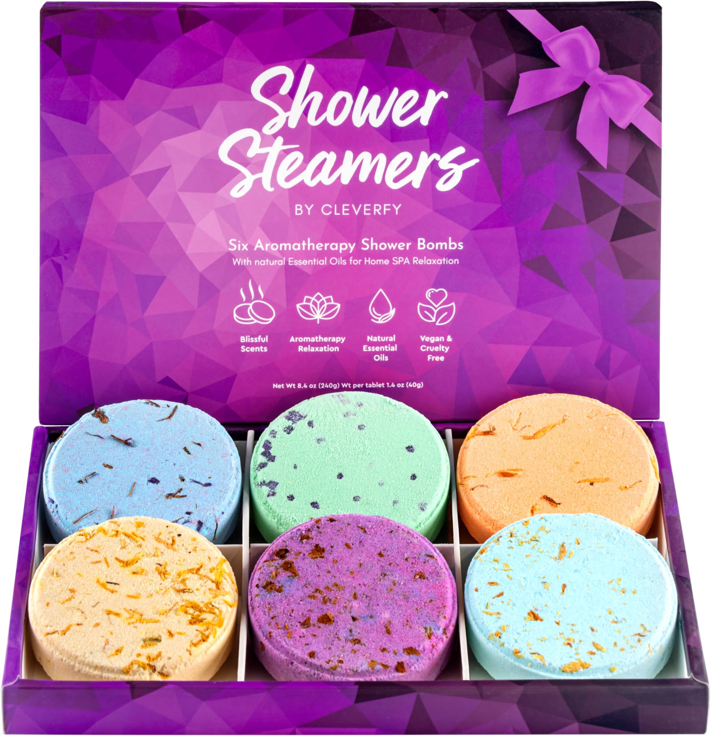 Amazon.com: Cleverfy Shower Steamers Aromatherapy - Variety Pack of 6 ...