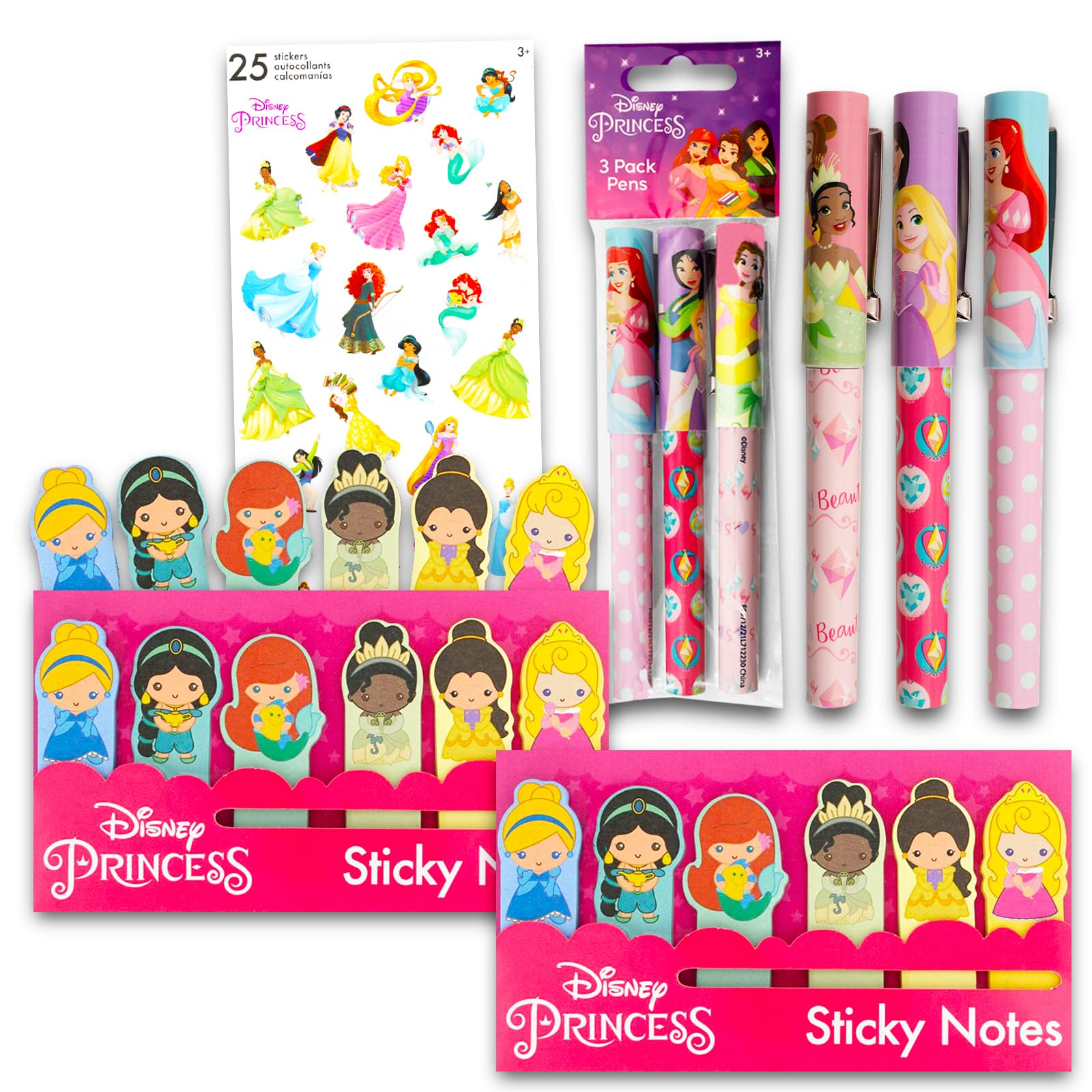 Amazon.com : Disney Princess Sticky Note Set - Bundle with 360 Disney ...