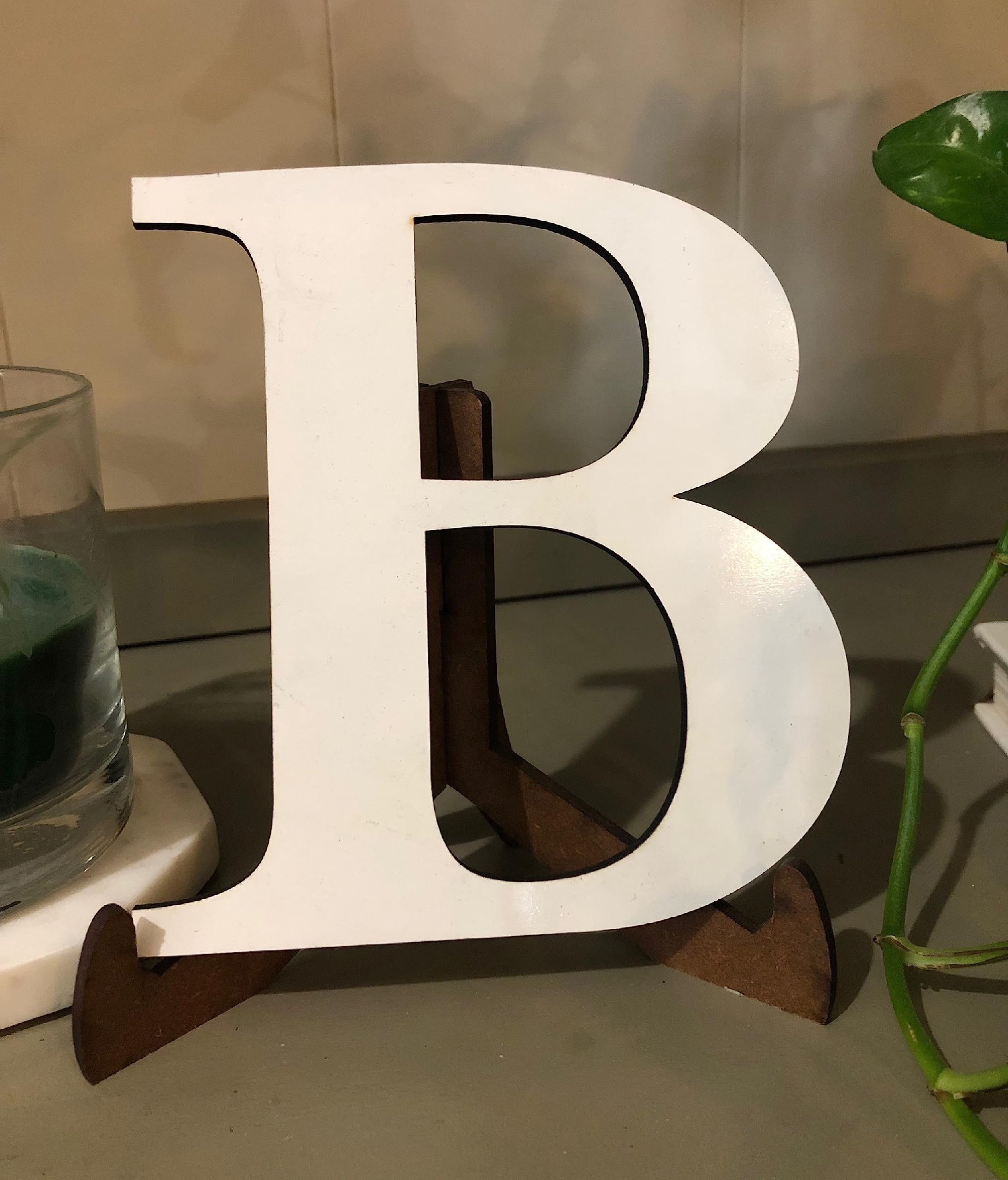 Letter B Wall Decor Letter B Personalized Split Letter Monogram With