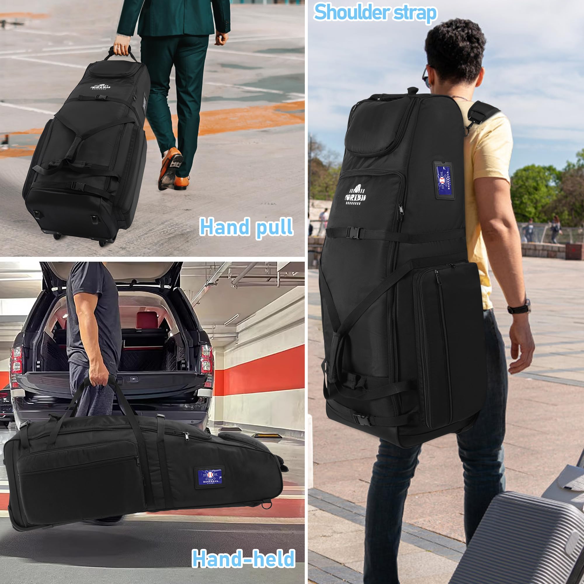 Snapklik.com : Rolling Baseball Bag, Wheeled Baseball & Softball ...