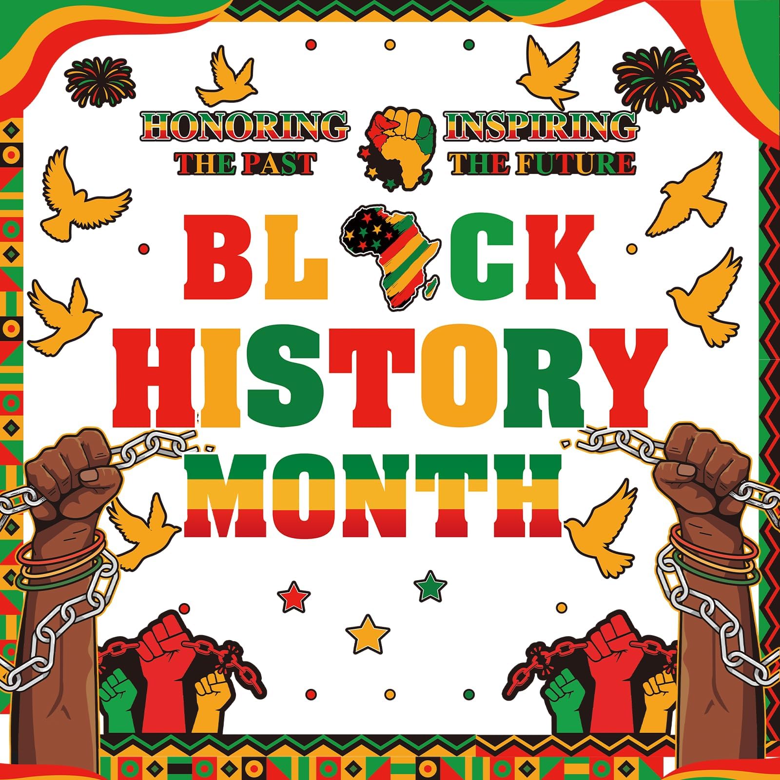 Amazon.com : Wxiben Black History Month Decorations - 48 Pcs Black ...