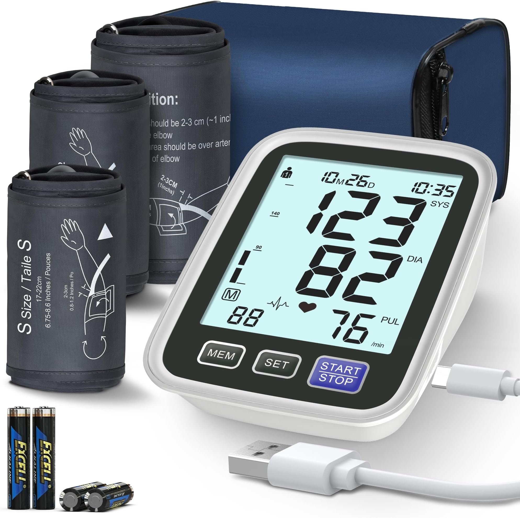 Amazon.com: CONTEC-08A Blood Pressure Monitor-Automatic Digital BP ...