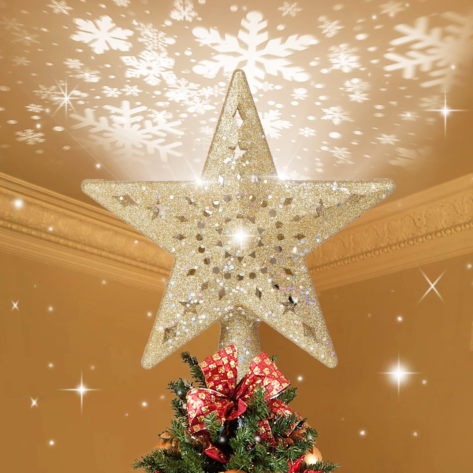 Amazon.com: [Christmas Tree Topper Holder] - Twist-on Holiday Universal ...