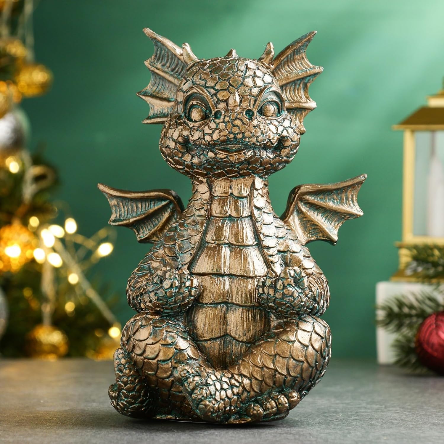 Amazon.com: AEVVV Bronze Dragon Meditation Figurine - 6.7-inch Interior ...