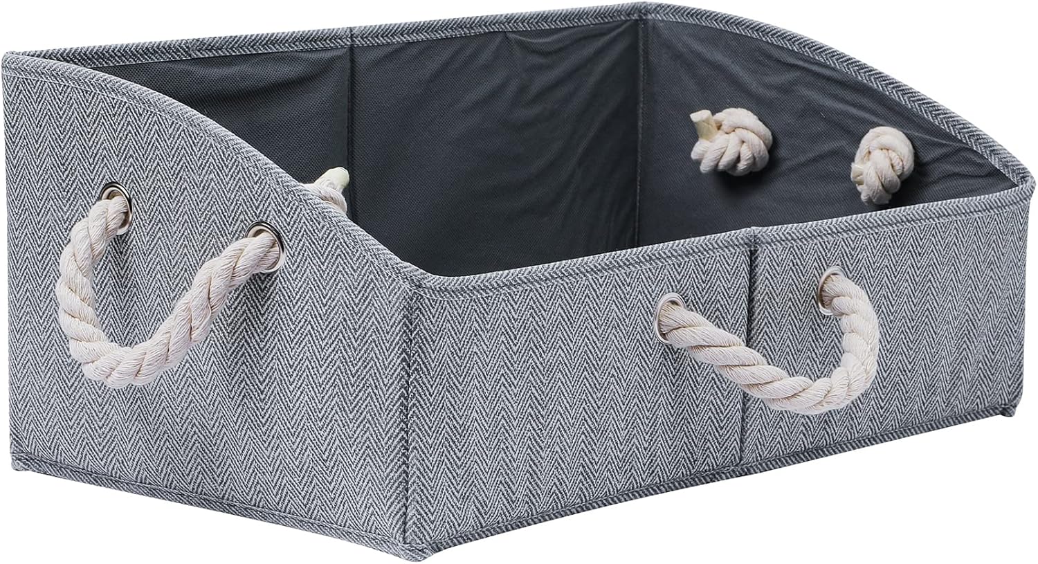 Amazon.com: LKSTK Folded Dog Toy Box, Large Trapezoid Dog Toy Bin with ...