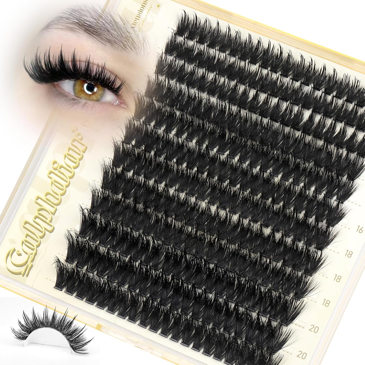 Amazon.com: Anime Cluster Eyelash Extensions Manga Lash Clusters 14 ...