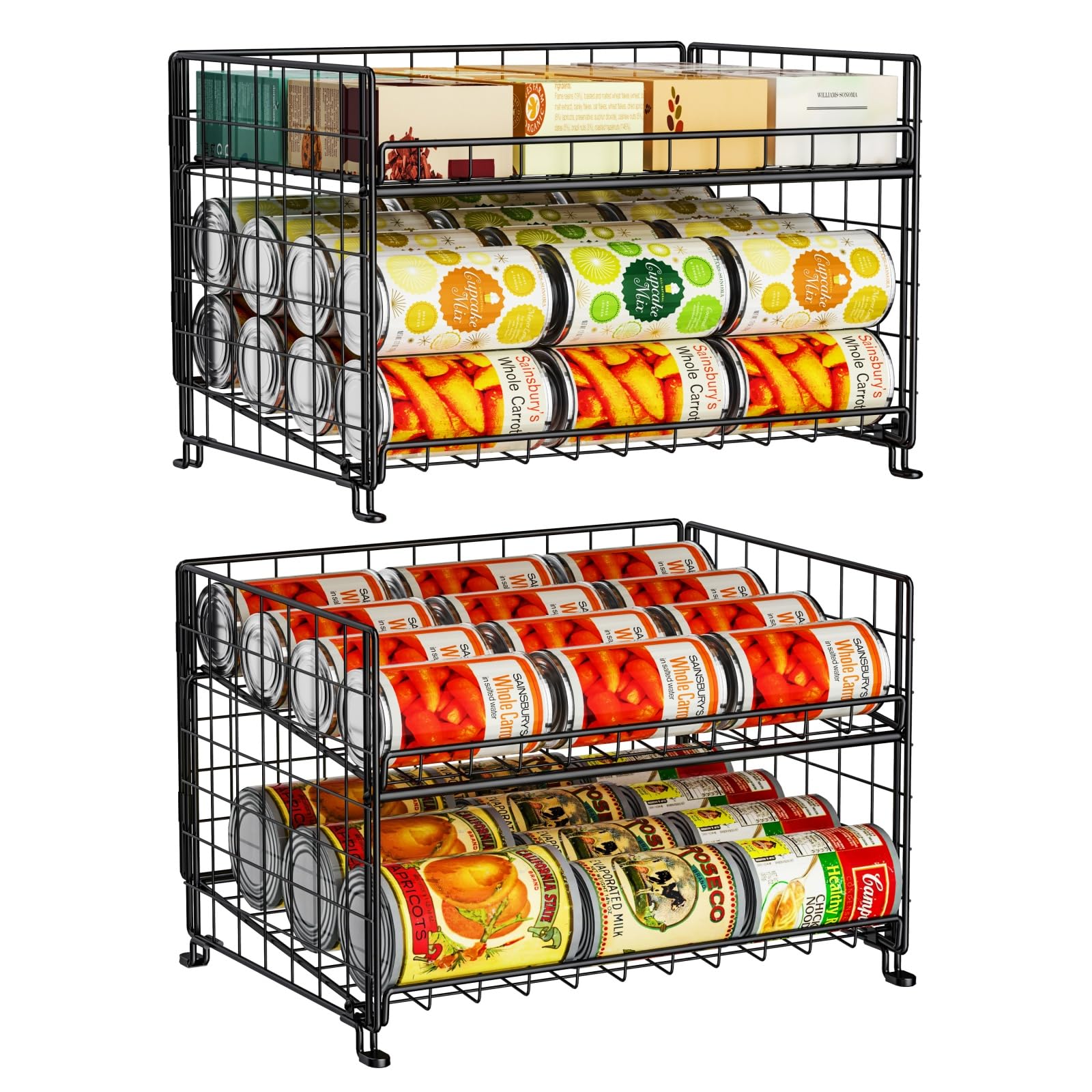 Amazon.com: 2-Pack Stackable Can Rack Organizer, Can Storage for ...