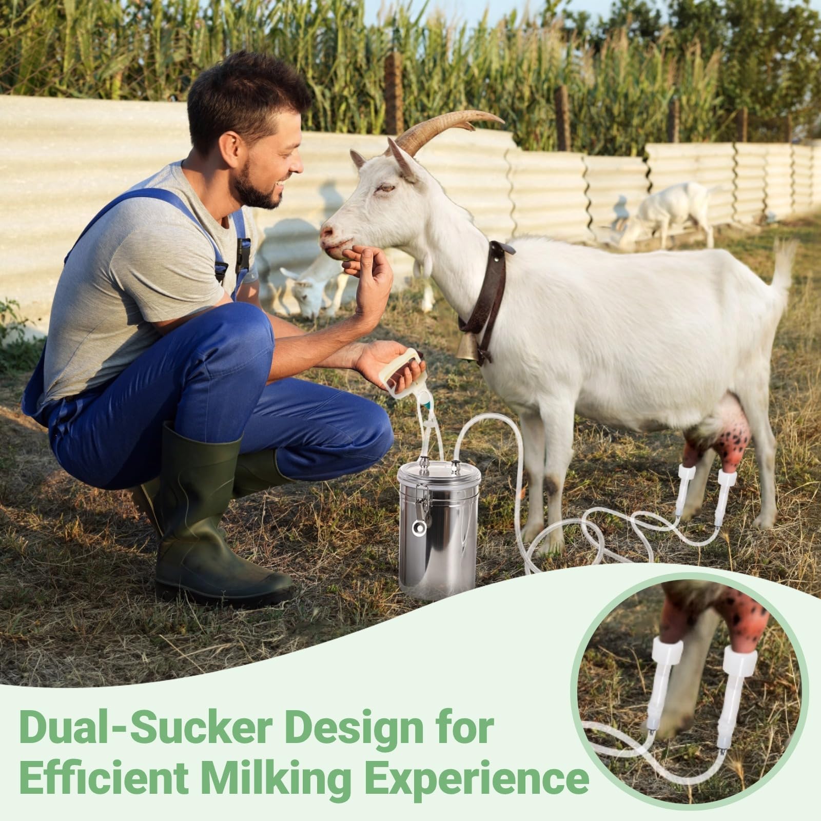 Snapklik.com : Manual Milking Machine, 2L Effort-Saving Goat Milking ...
