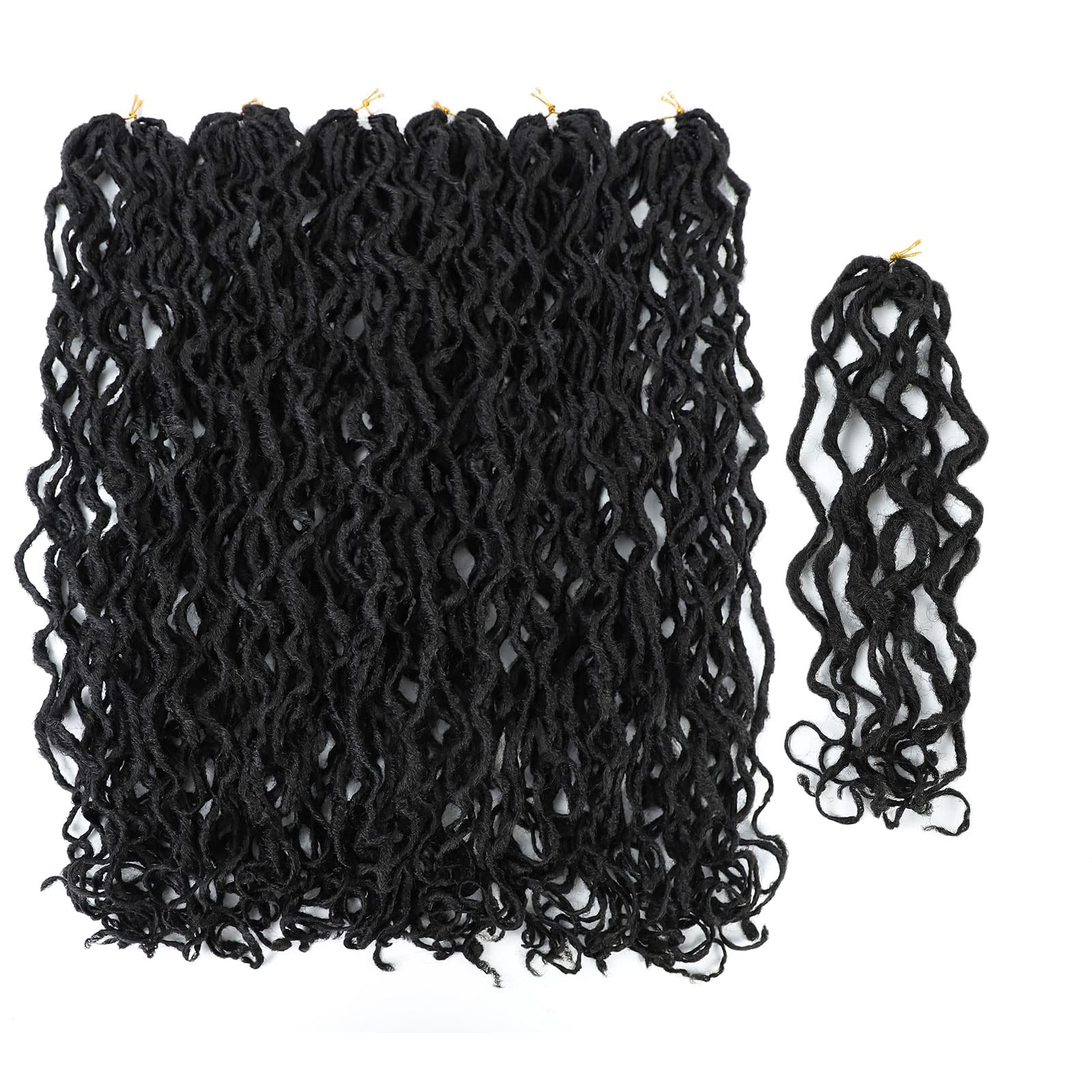Buy 22 Inch Goddess Locs Crochet Hair Curly Faux Locs Crochet Braids ...