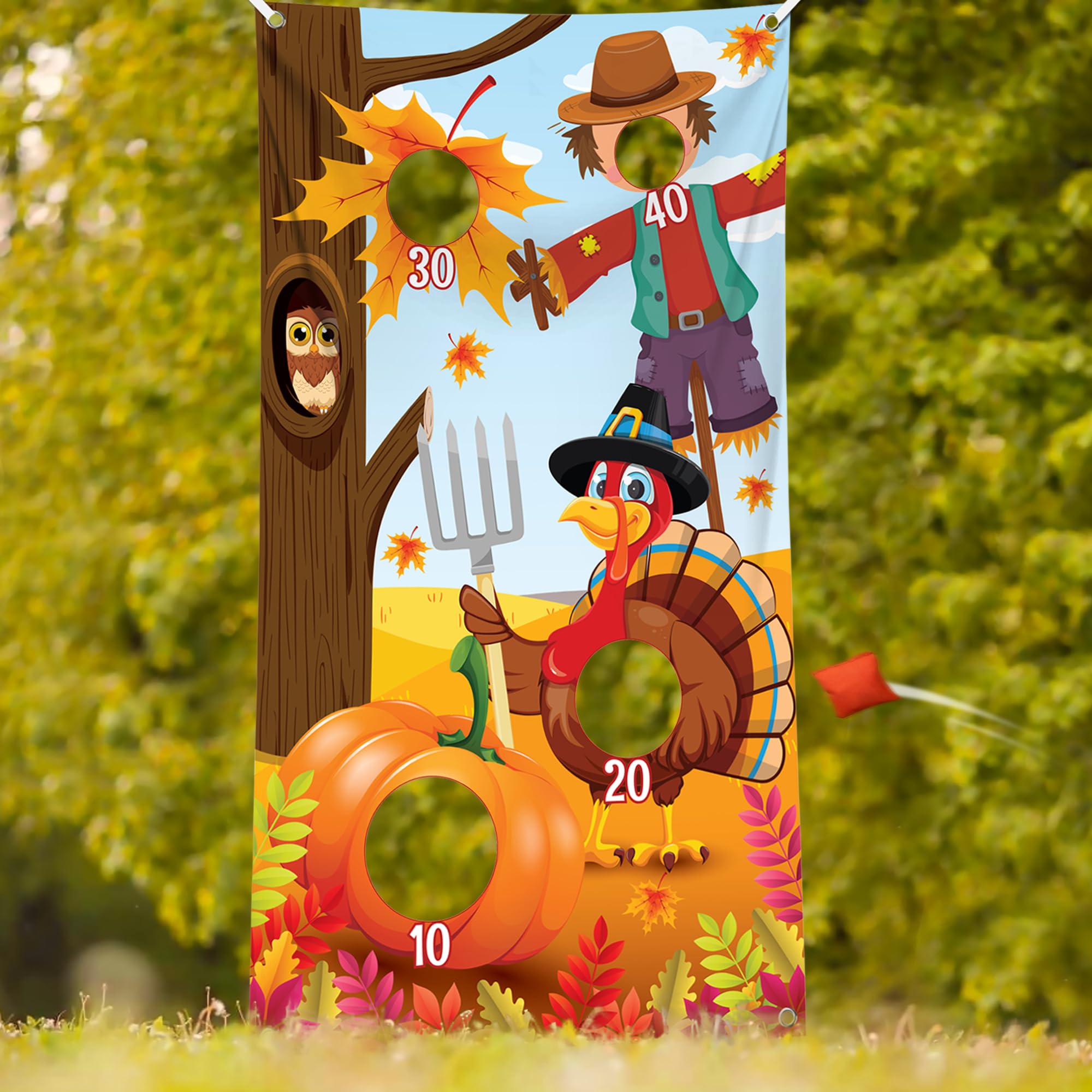 Amazon.com: KatchOn, Bean Bag Toss Thanksgiving Games Banner - 54x30 ...
