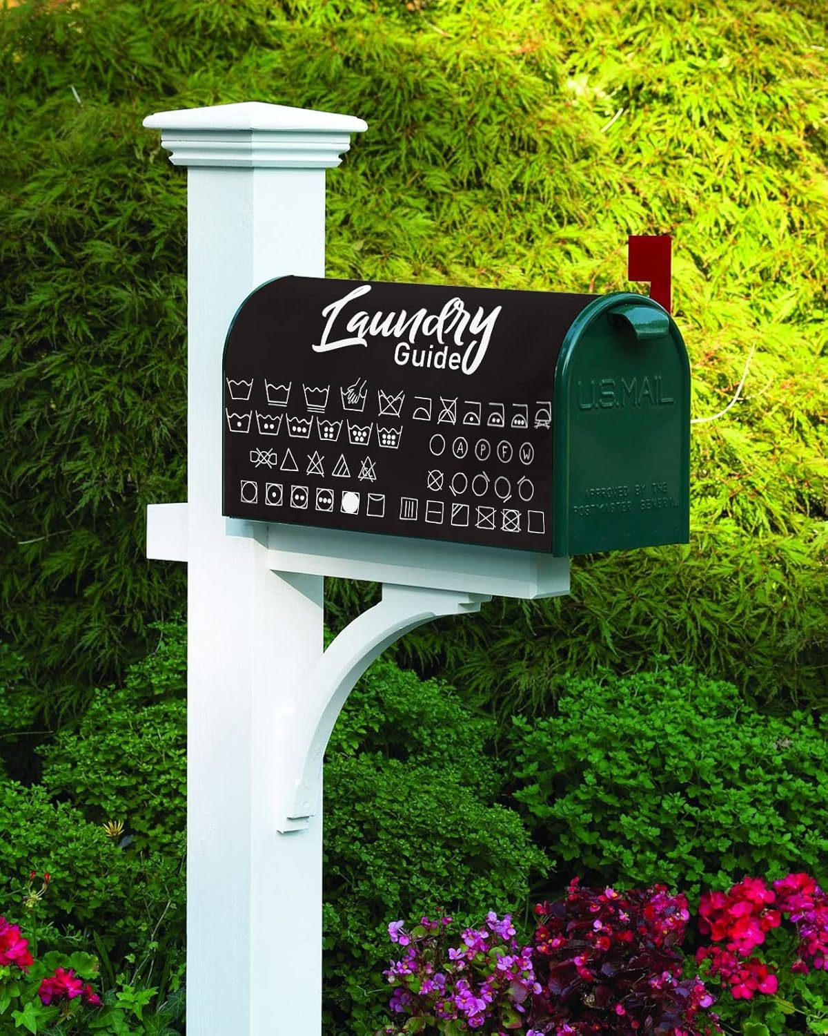 Mailbox Cover Magnetic Laundry Symbols Guide Sign Mailbox Covers ...