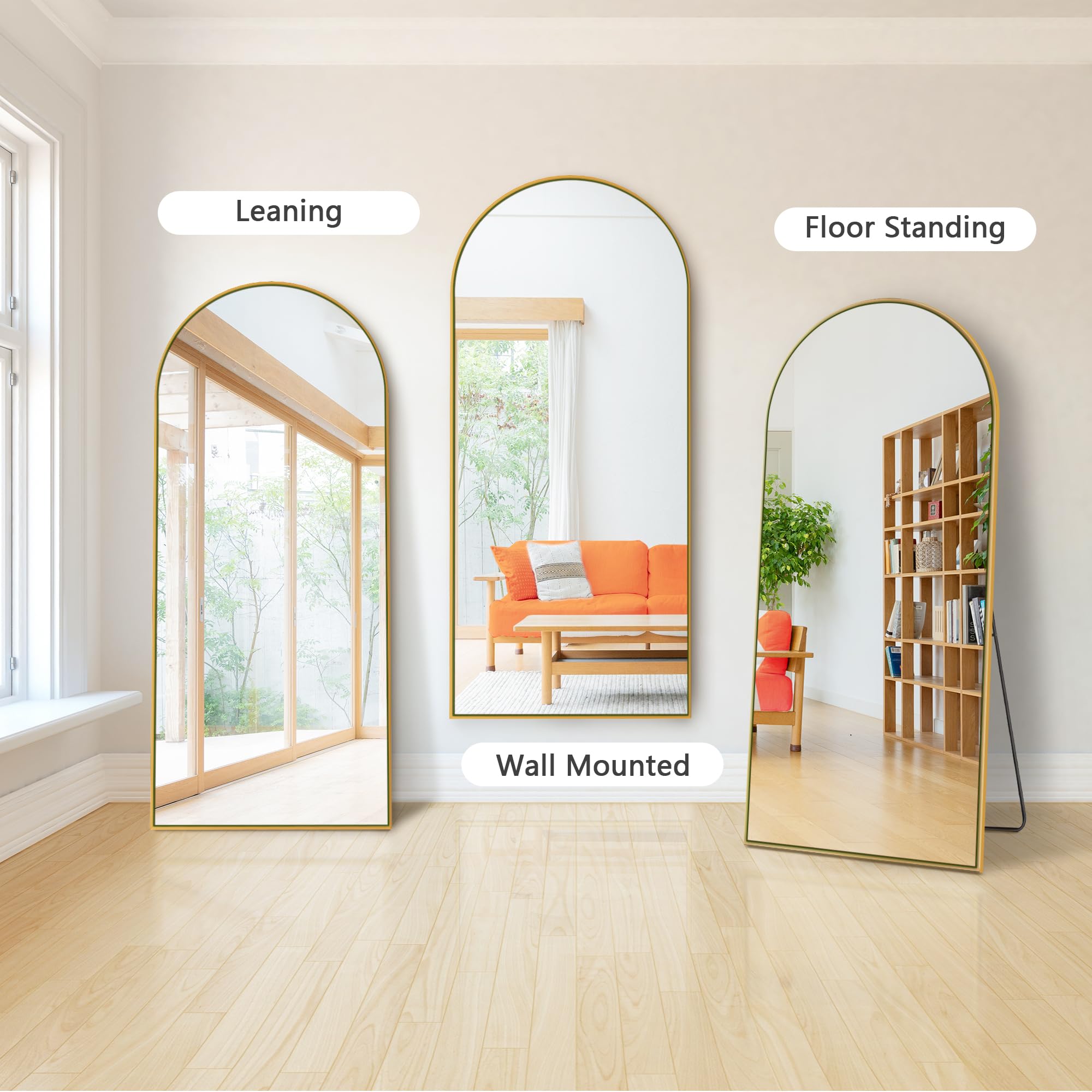 Snapklik.com : Dolonm 65x22 Inch Arch Full Length Mirror, Modern Design ...