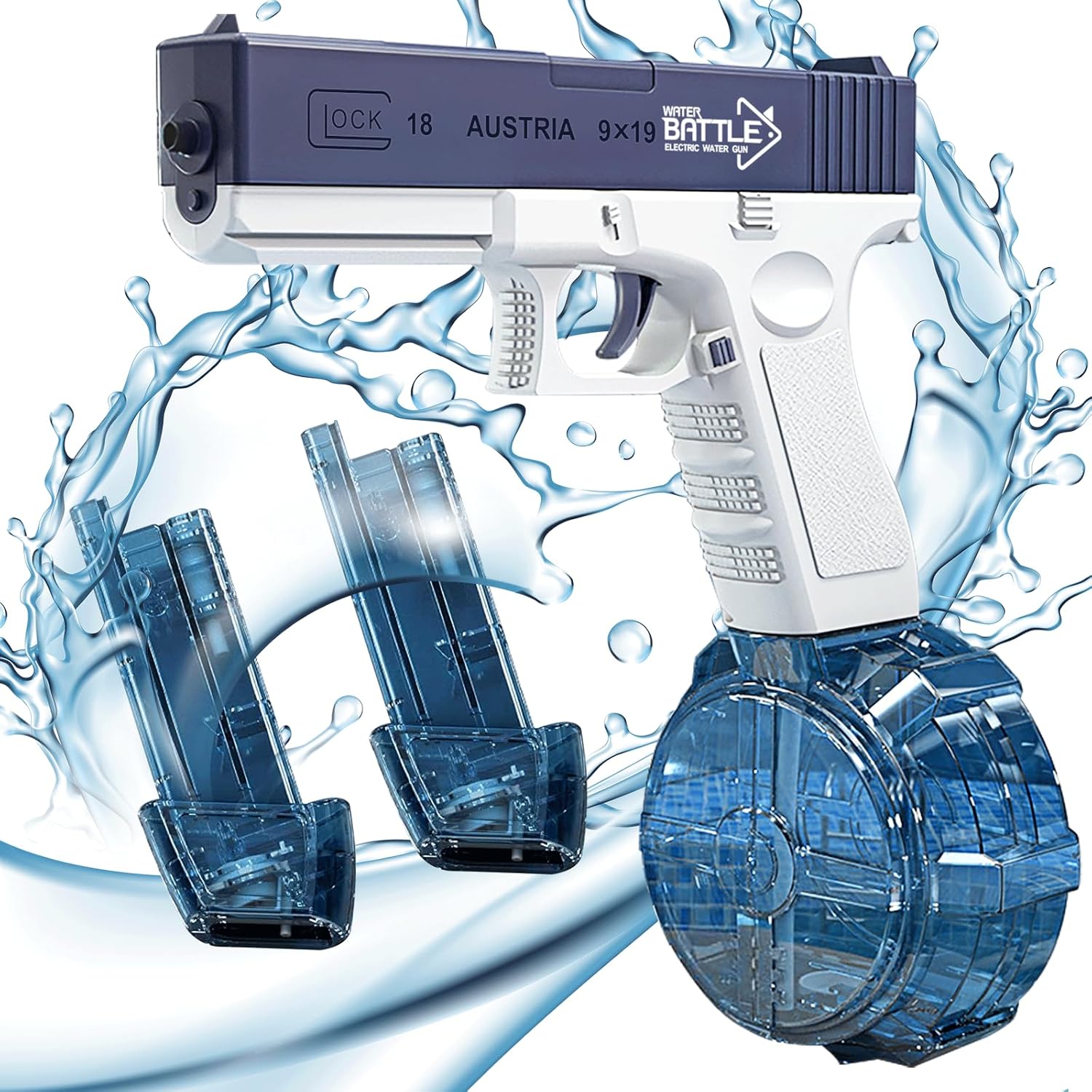 Amazon.com: Water Gun Squirt Guns Toy 32ft Long Range Automatic Water ...