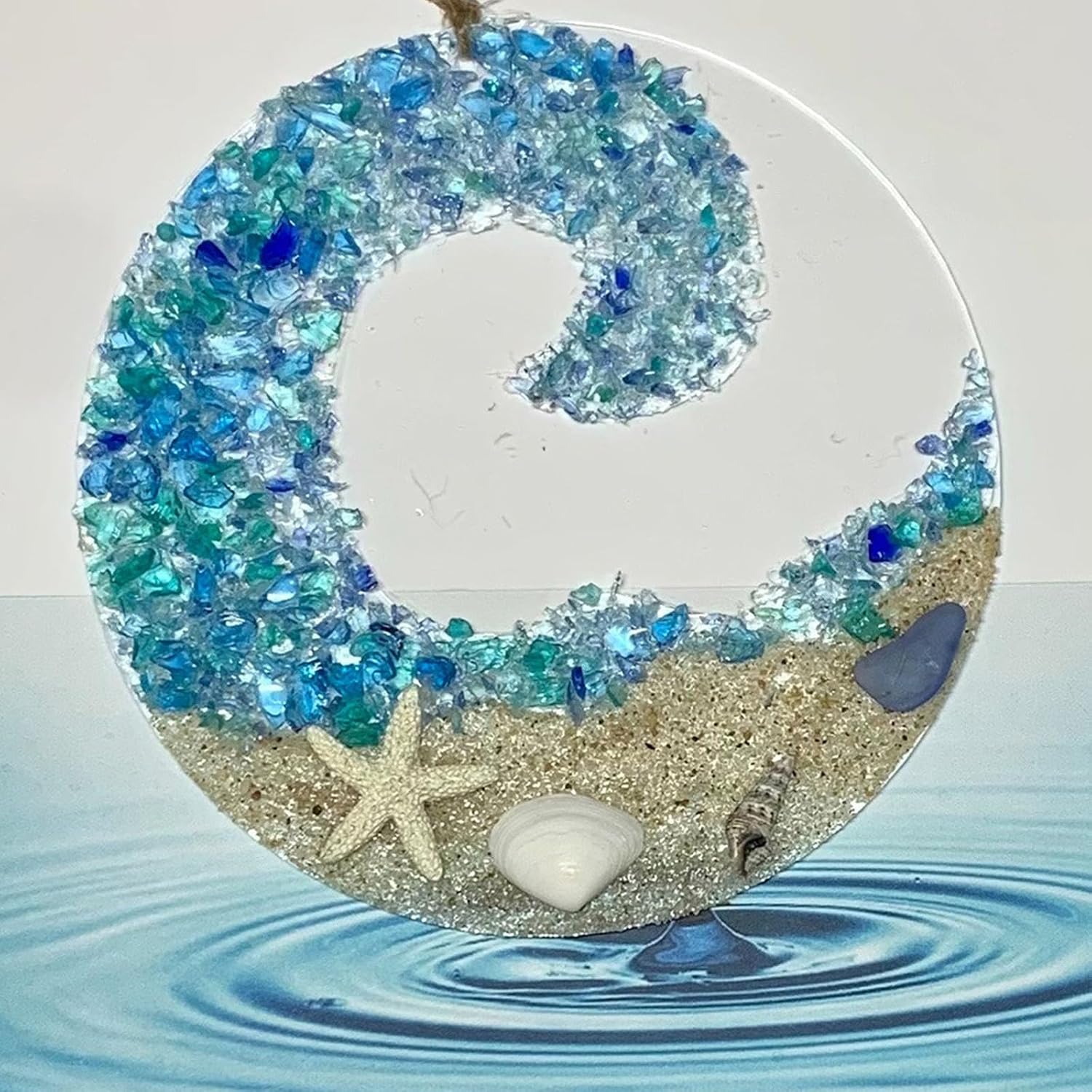 Amazon.com: Meokro Sea Sun Catcher Crashing Ocean Wave Beach Suncatcher ...