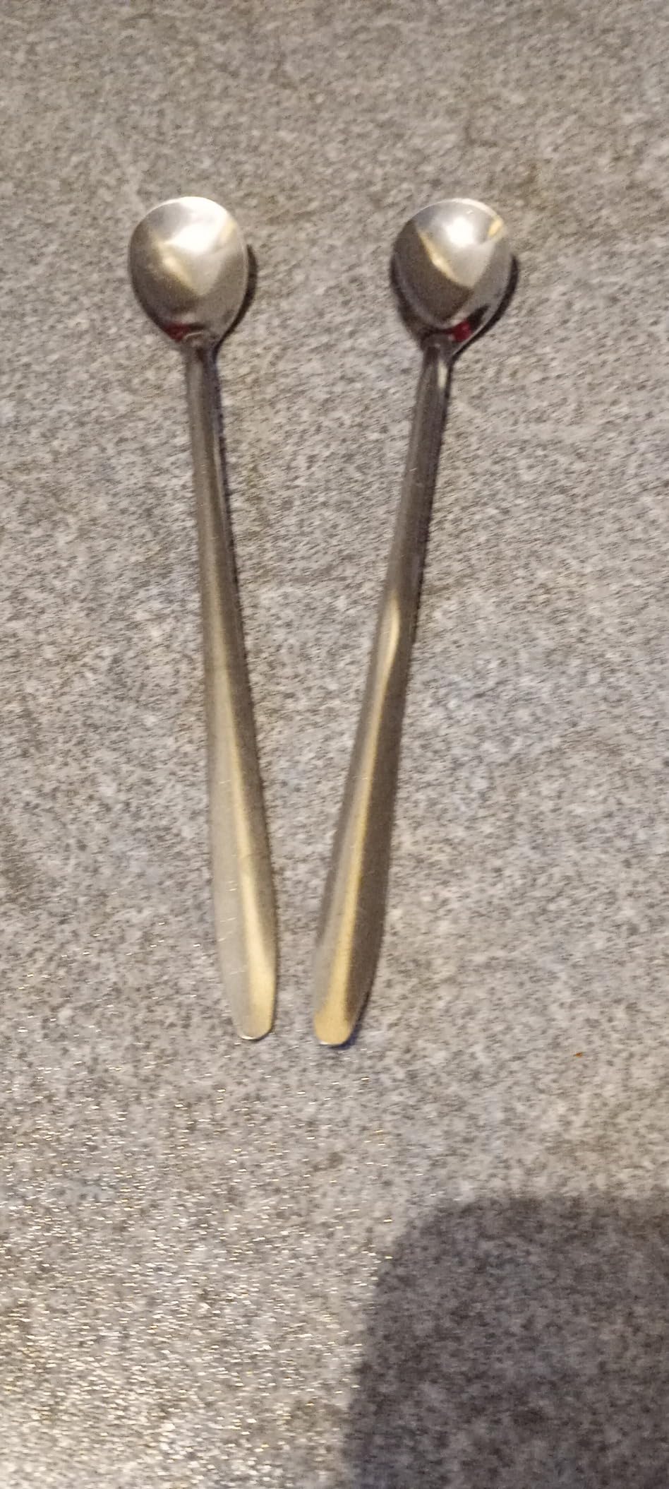 Latte Spoons Heavy Duty Dessert Spoons Long Handle Metal Coffee Spoon ...