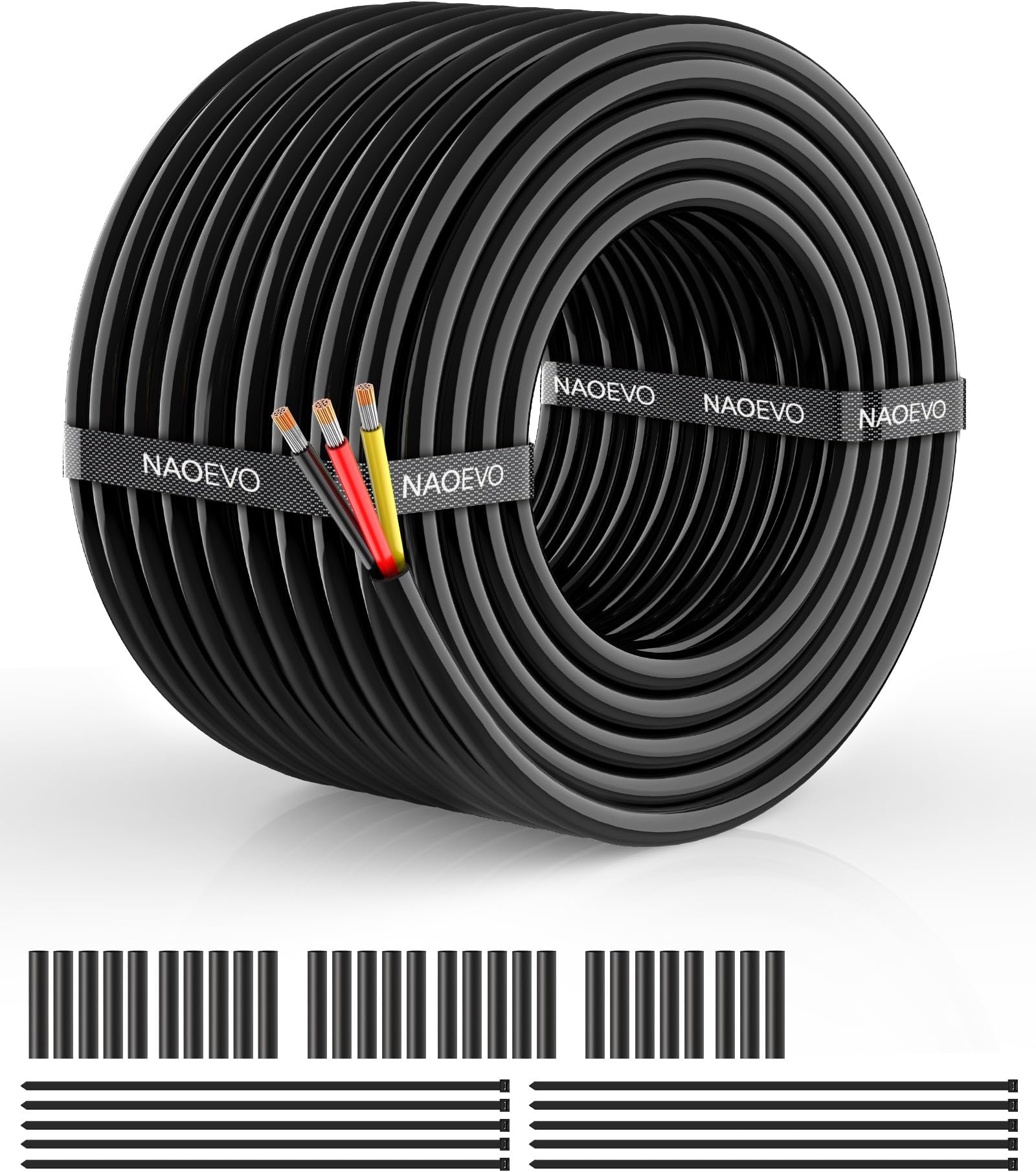Amazon.com: 100' Length 3 Conductor Rotor Wire - Antenna Rotator Cable ...