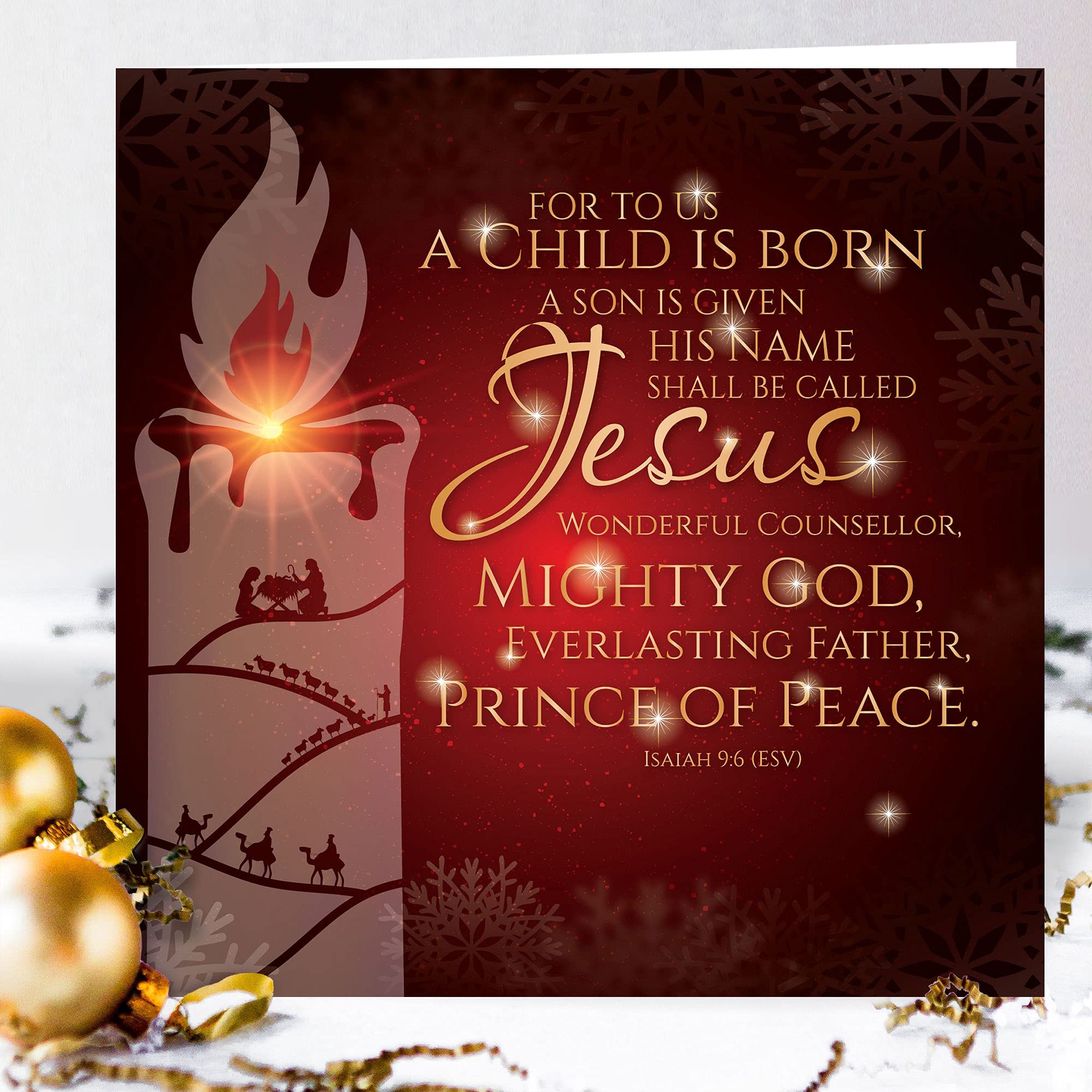 Christian Christmas cards, pack of 10 – Jesus, Mighty God, Christmas ...