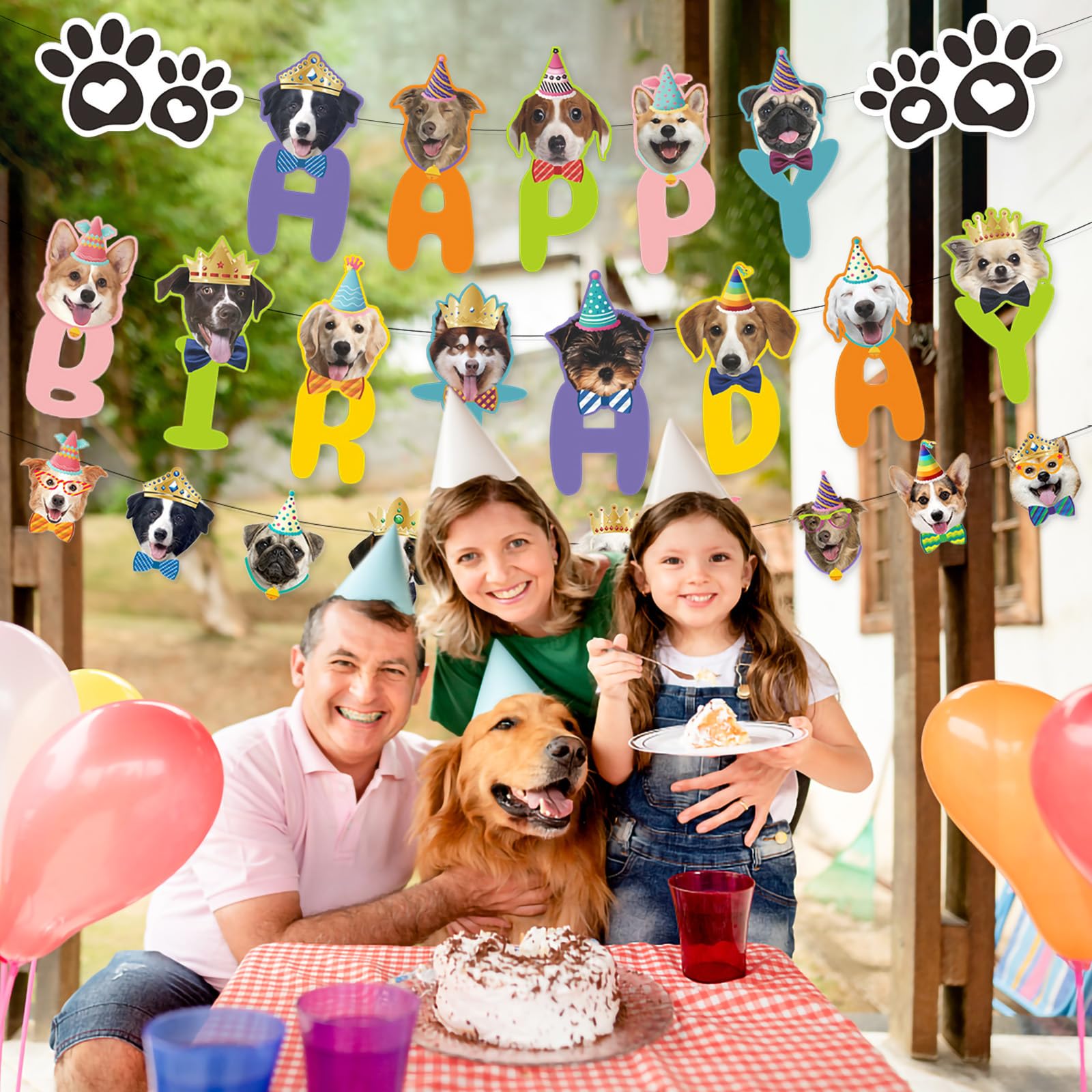 Snapklik.com : Dog Birtdhay Party Banner Decorations Set Of 3 Dog ...