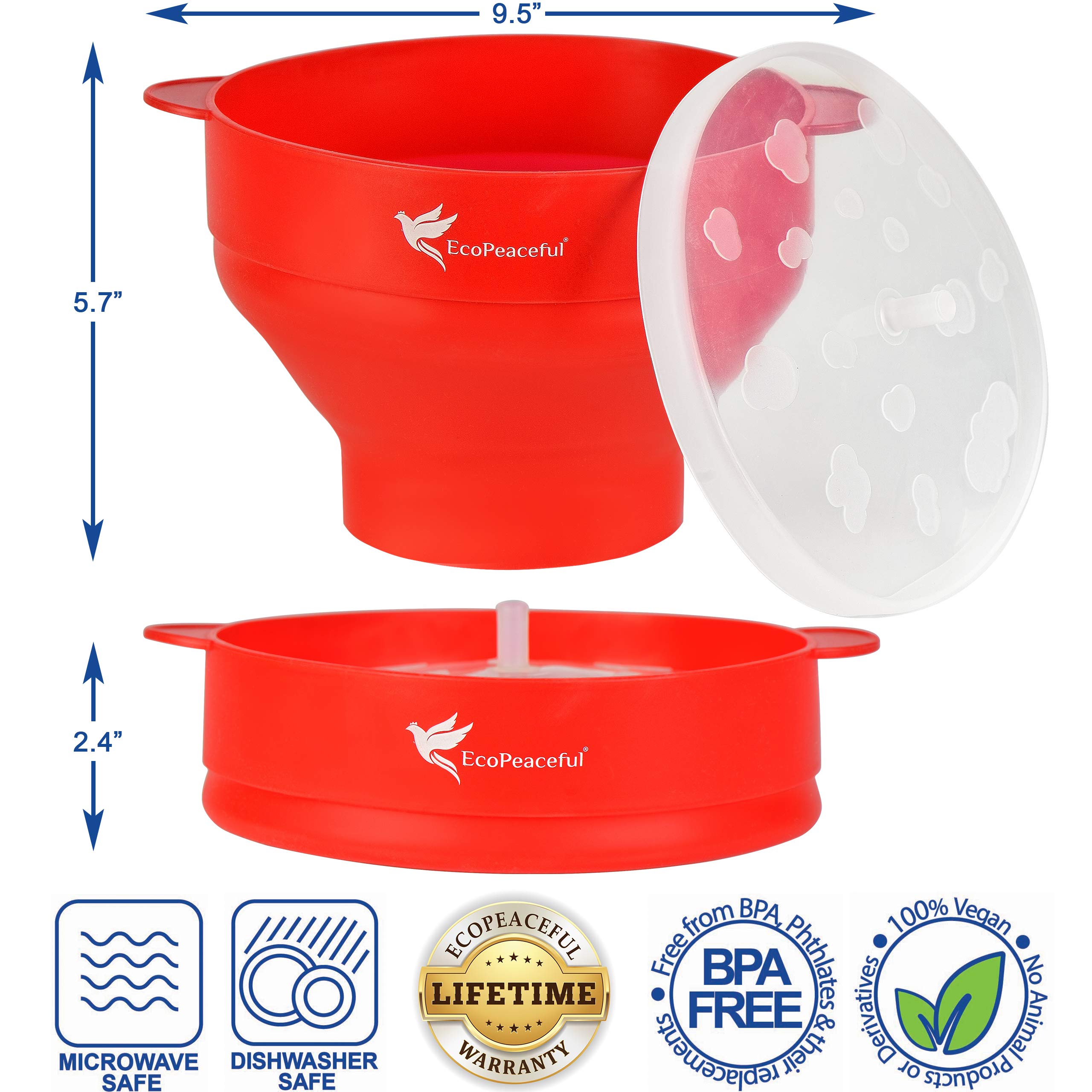 Snapklik.com : EcoPeaceful Silicone Microwave Popcorn Popper ...