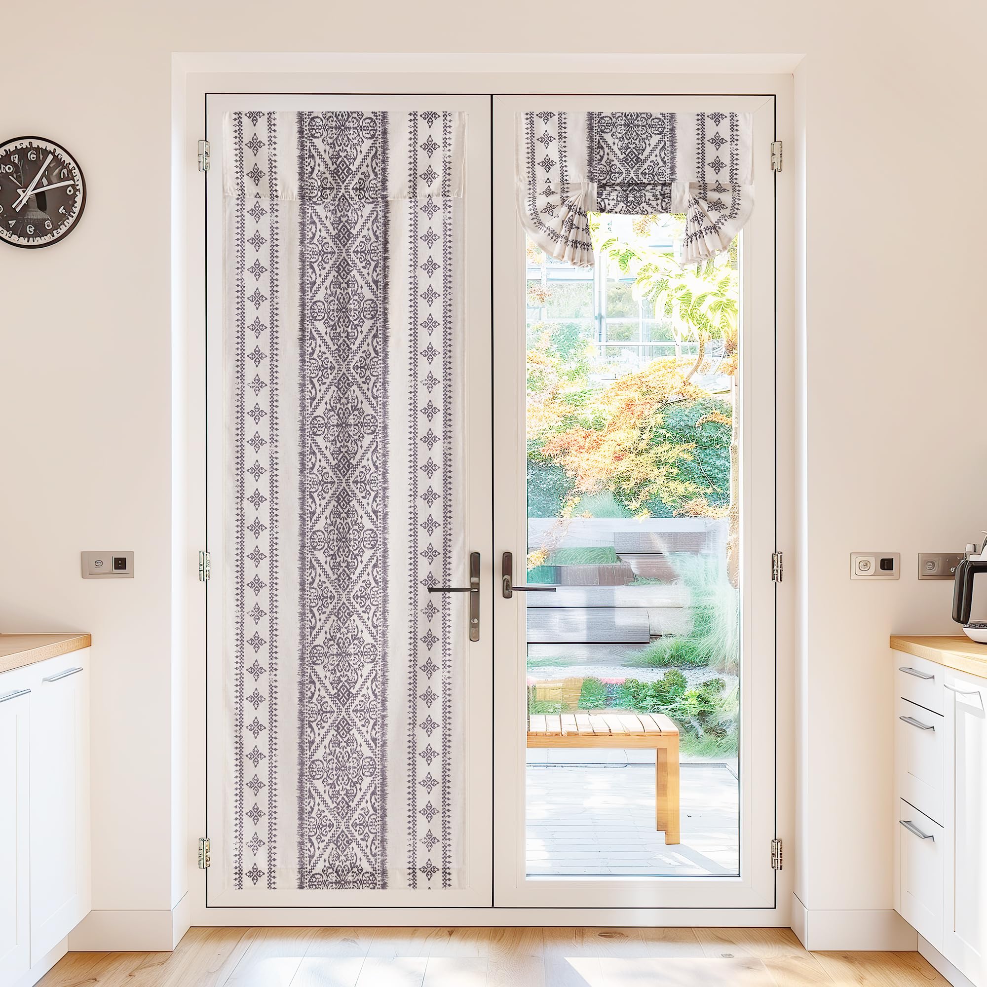 Amazon.com: NICETOWN Linen Door Curtain - Privacy Light Filtering ...