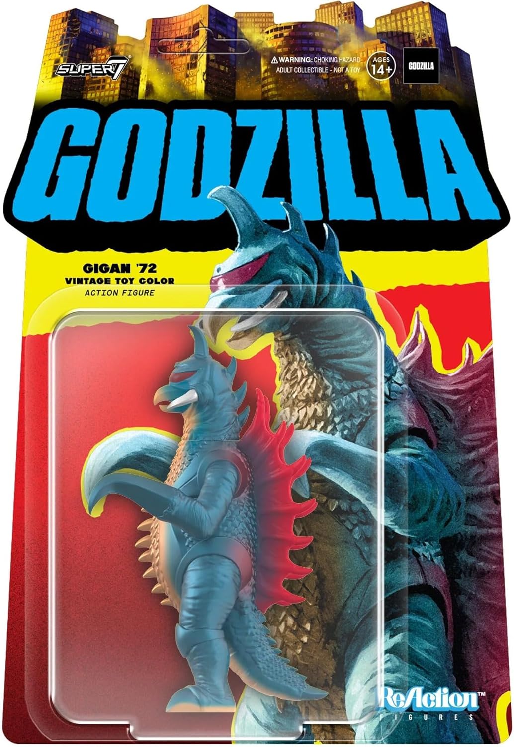 Super7 Gigan '72 Godzilla TOHO Vintage Toy Color Reaction Action Figure ...