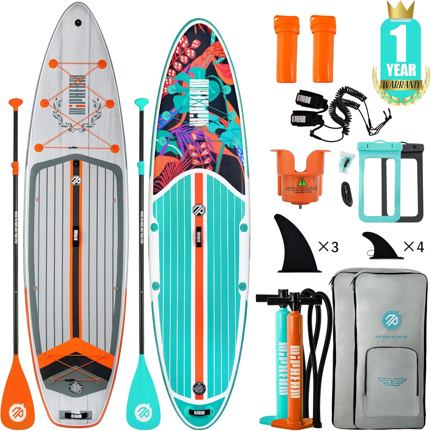 Amazon.com : Niphean Inflatable Paddle Board, Niphean Inflatable Stand ...