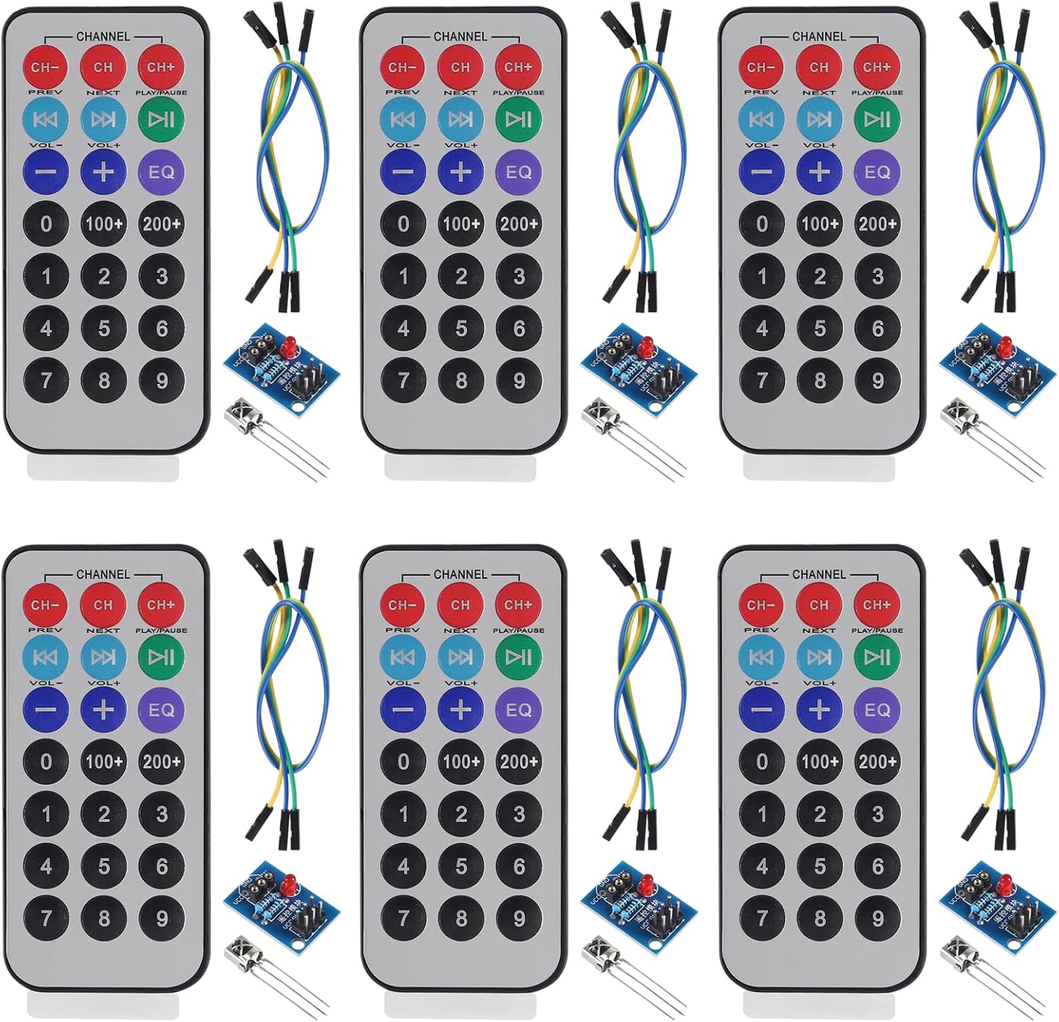 Amazon.com: 6 Unidades MCU Módulo de Control Remoto Infrarrojo Cabeza ...