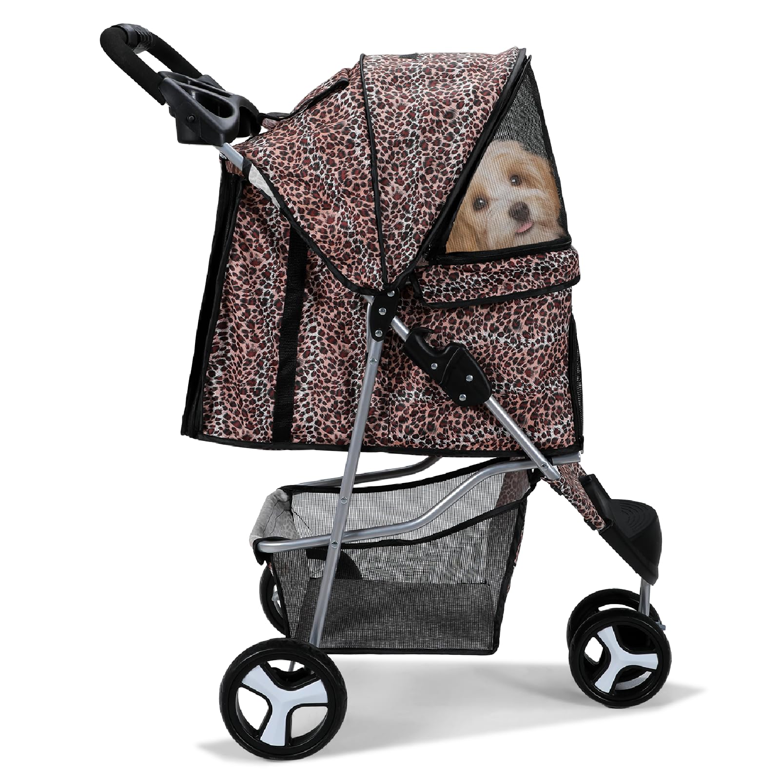 Amazon.com: Athena Collection 3 Wheels Pet Stroller Folding Dog ...