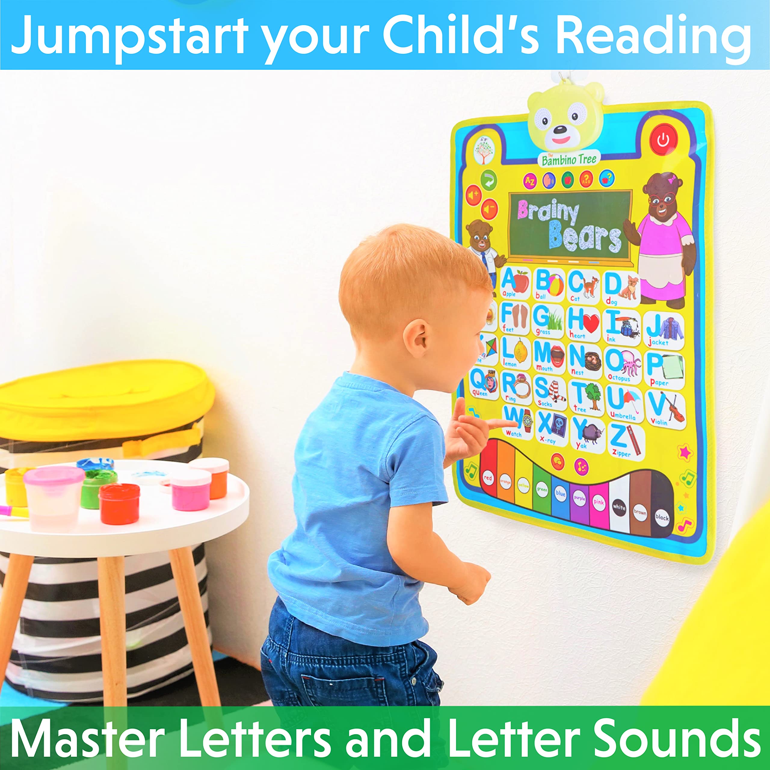 Alphabet & Phonics Talking Poster - Interactive ABC Chart Double-sided ...