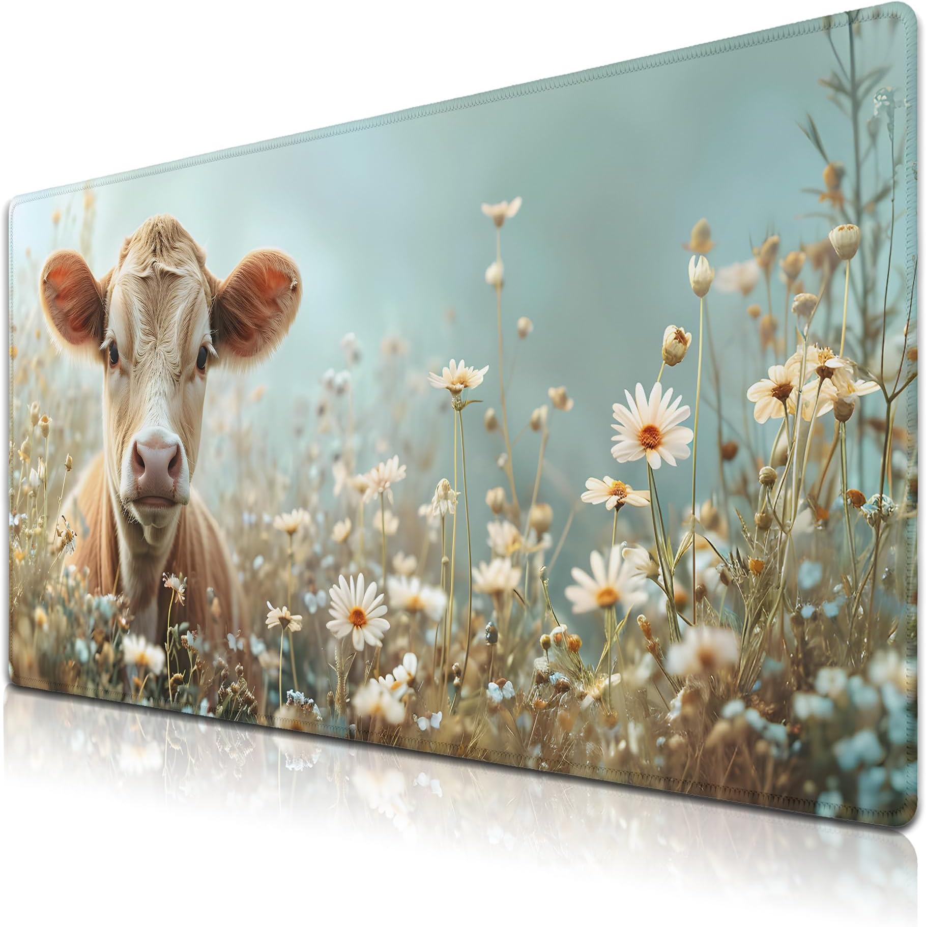 Amazon.com : ZTHLL Desk Mat,Highland Cow Gaming Mouse Pad,XXL Extended ...