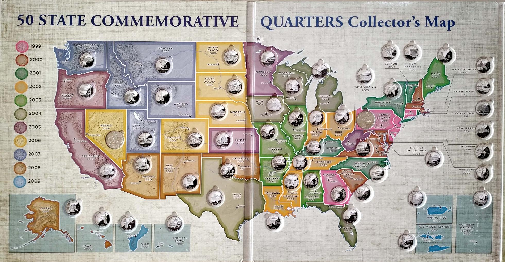 Buy 50 State Quarters Map Book Online at Low Prices in India | 50 State ...