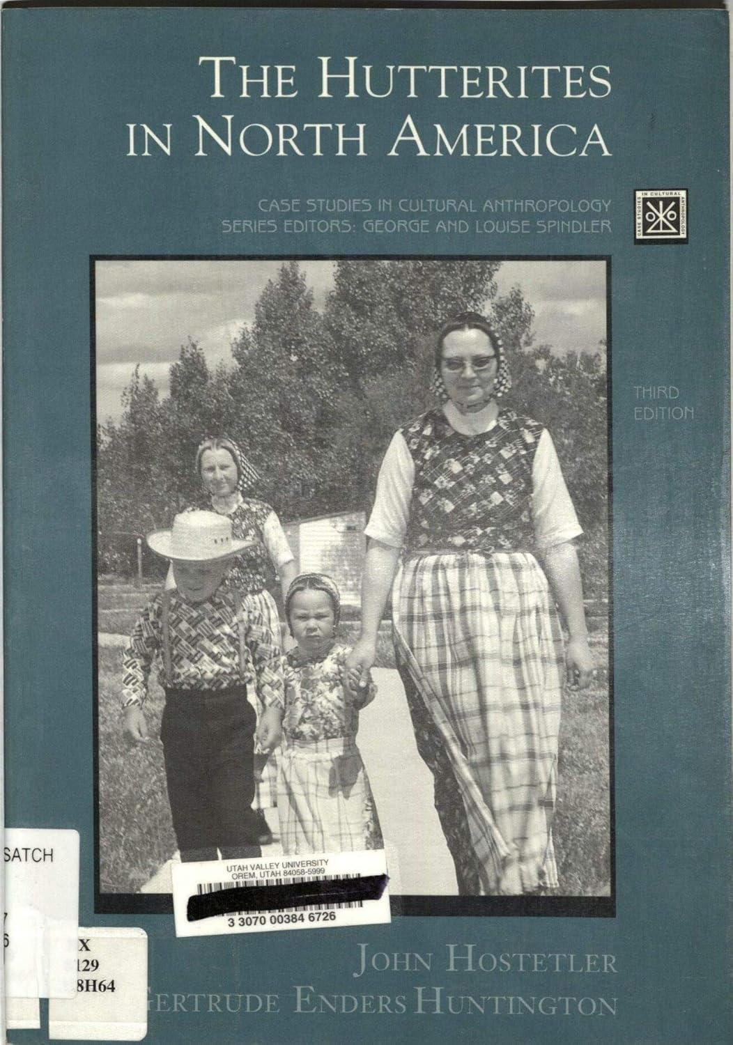 Amazon.com: The Hutterites in North America: 9780155029156: Hostetler ...