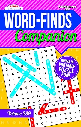 Companion Word-Find Puzzle Book-Word Search Volume 289: Kappa Books ...