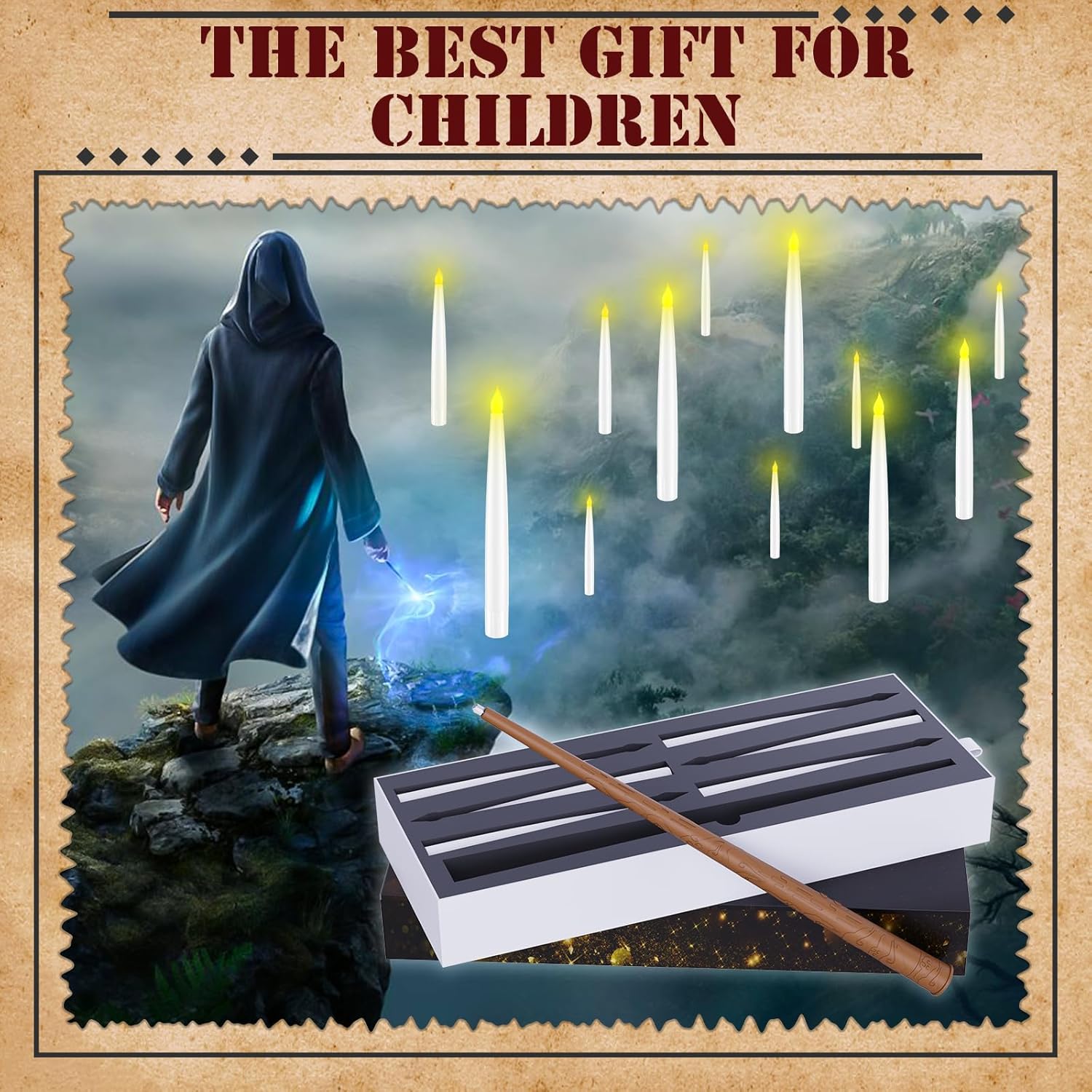 TOBRBE 20 Pcs Floating Candles with Wand, Magic Hanging Candles ...