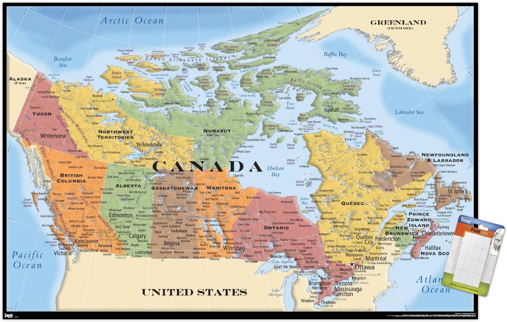 Map - Canada Wall Poster : Amazon.ca: Home