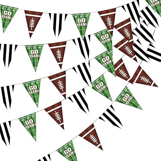 Amazon.com: Tiamon 5 Pieces Football Pennant Triangle Flags Decoration ...