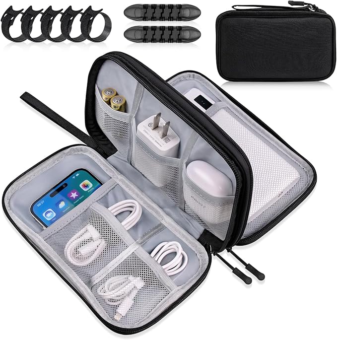 Amazon.com: CNPOP Electronics Organizer Travel Case, Travel Accessories ...