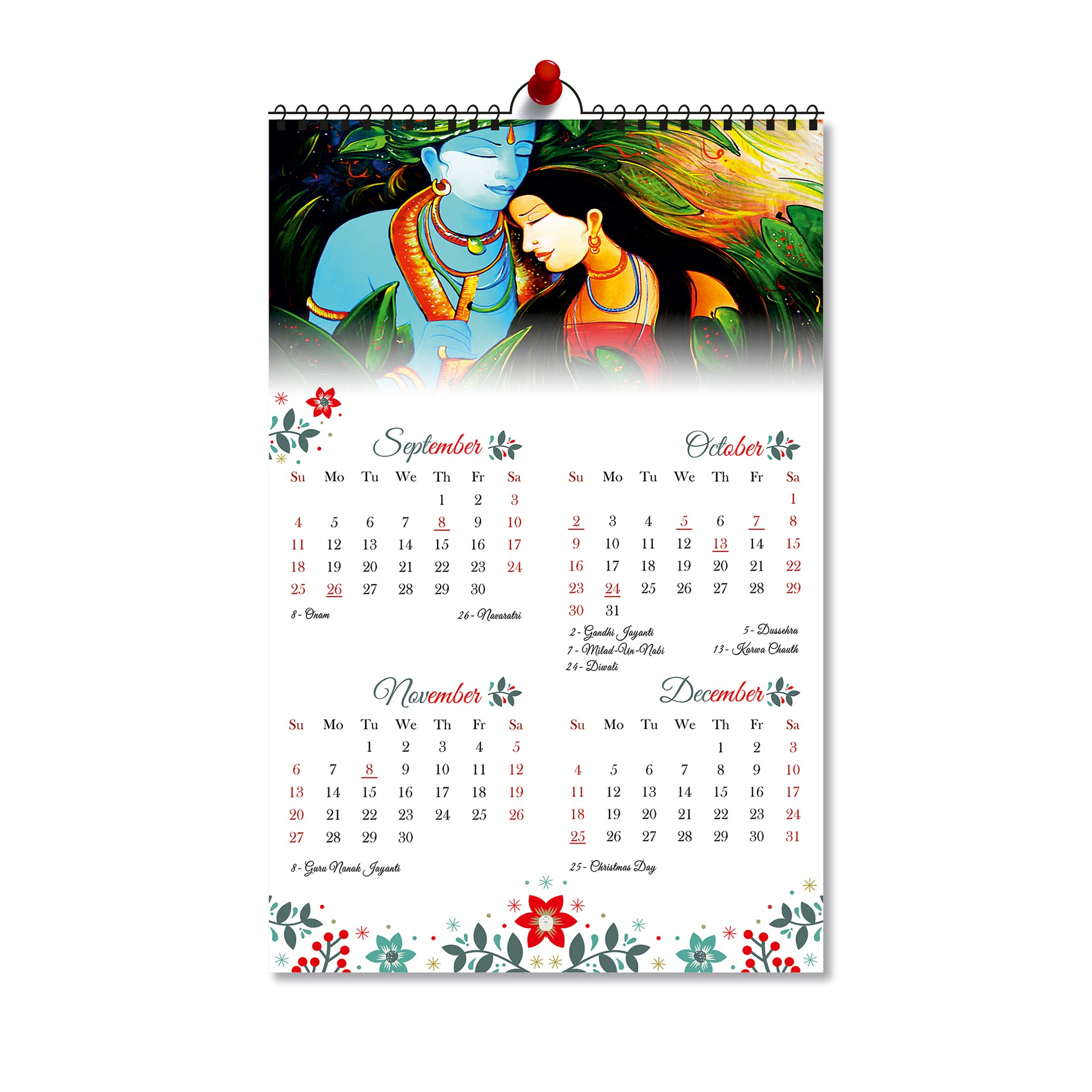 Buy Tamatina 2022 Calendar Jai Sri Krishna Wall Calendars 2022 ...