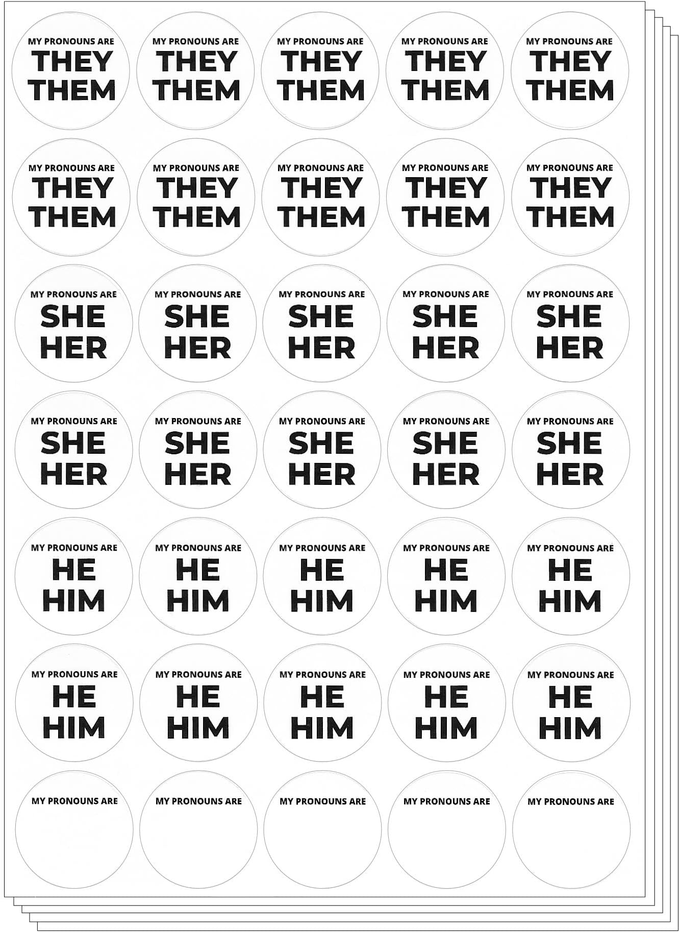 Amazon.com: 600 Pcs Pronoun Stickers My Pronoun are Labels Pronouns ...