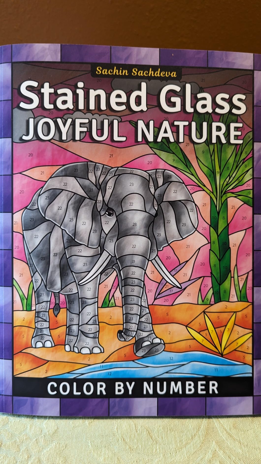 Amazon.com: Stained Glass Joyful Nature: Color by Number Coloring Book ...