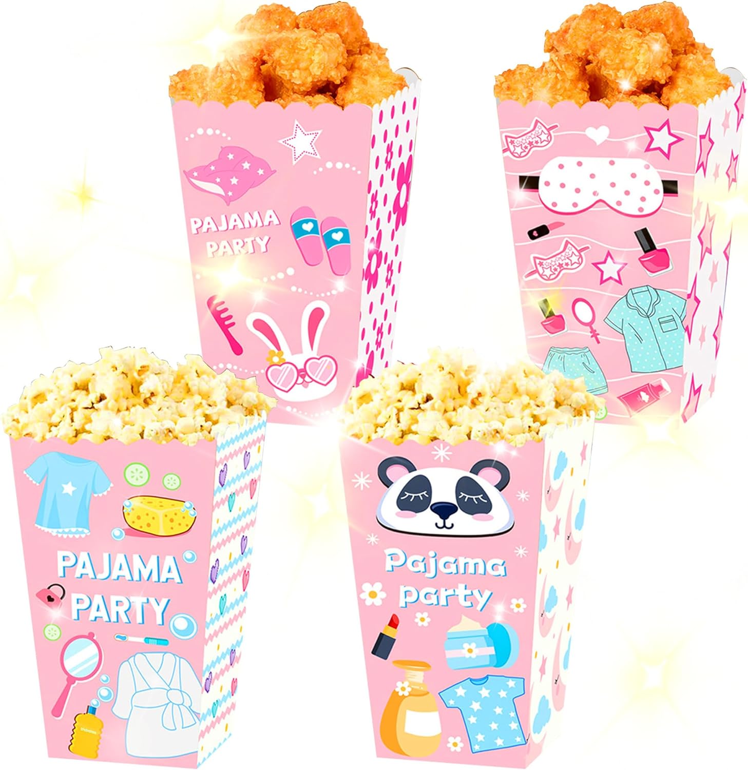 Amazon.com: LaVenty Pajama Party Popcorn Boxes Sleepoever Party Popcorn ...