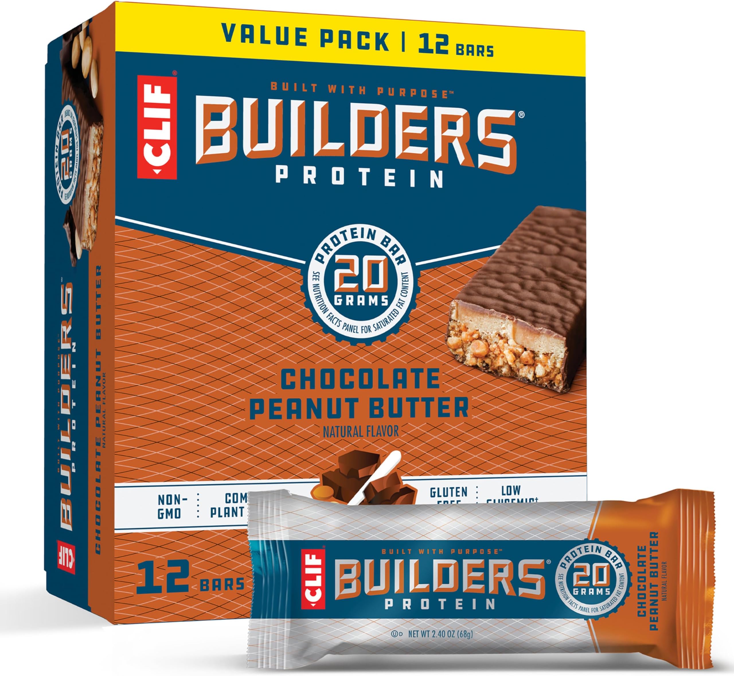 Amazon.com: CLIF BUILDERS Protein Bars - OREO-Flavored - 20g Plant ...