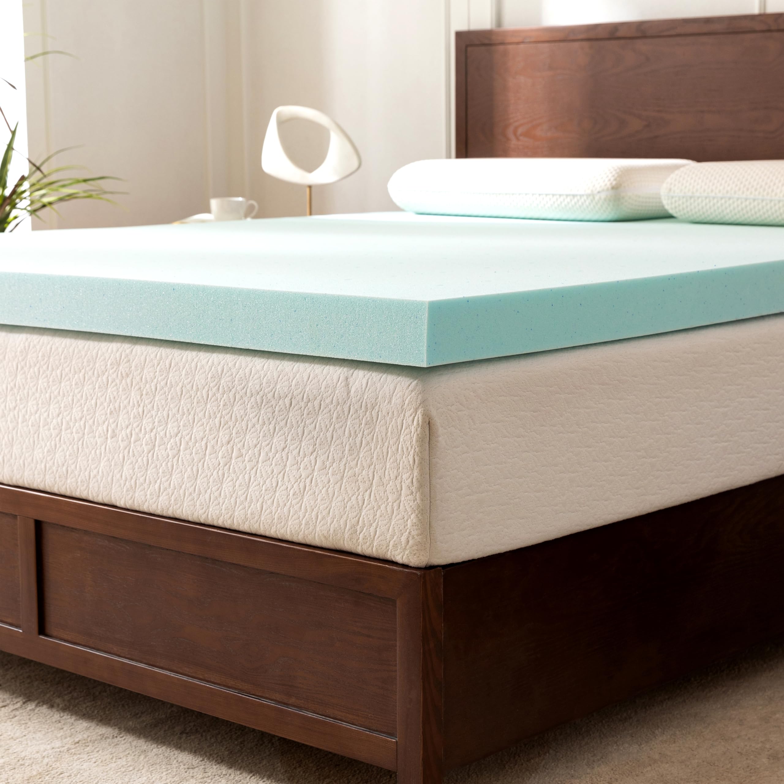 Amazon.com: Elegant Comfort 3 Inch Premium Ventilated Memory Foam ...