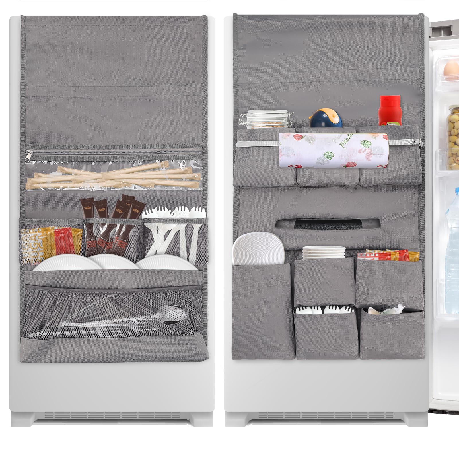 Amazon.com - RGQSUN 55.1" x 15.7" Mini Fridge Organizer with 15 Pockets ...