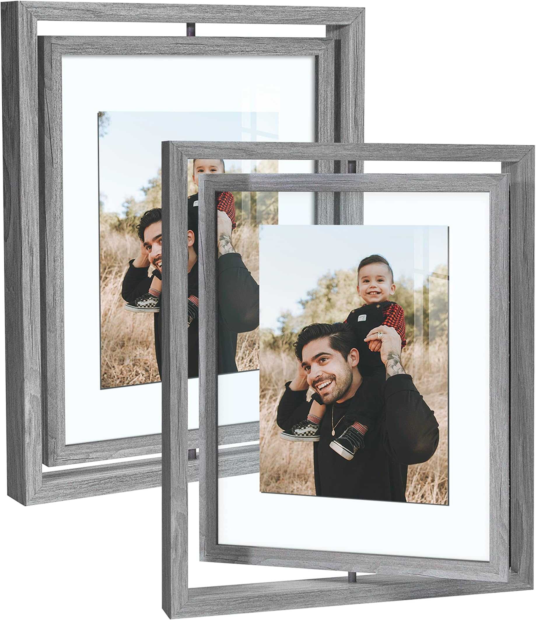 Amazon.com - Leoyoubei Vintage Feel Rotating Photo Frame,Horizontal ...