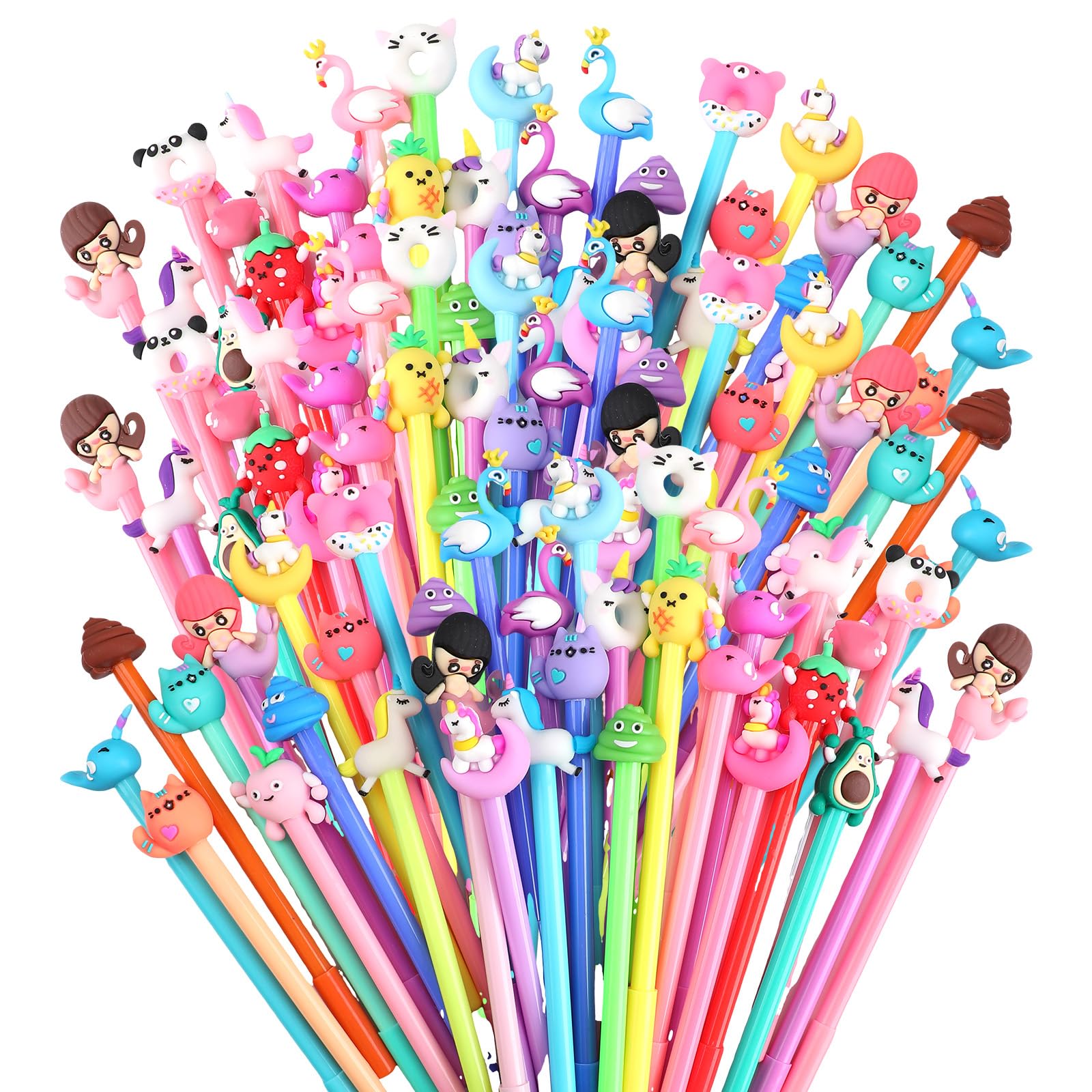 Amazon.com: Yeaqee 200 Pieces Cartoon Animal Pens Writing Cute Cartoon ...
