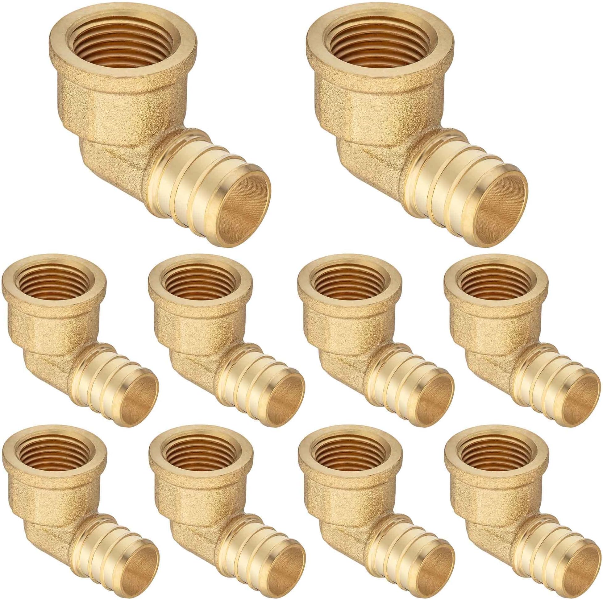 (10 Pack) Lidertik Drop Ear Elbow Pex Adapter, 3/4" PEX F1807 to 1/2 ...