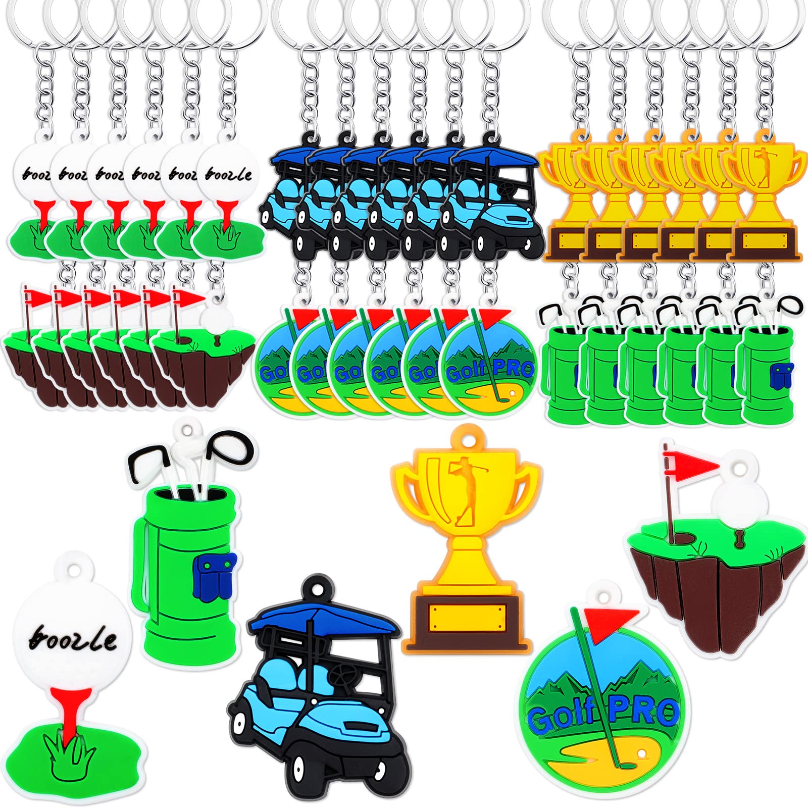 Amazon.com: 36pcs Golf Party Keychains Golf Party Favors Golf Party ...